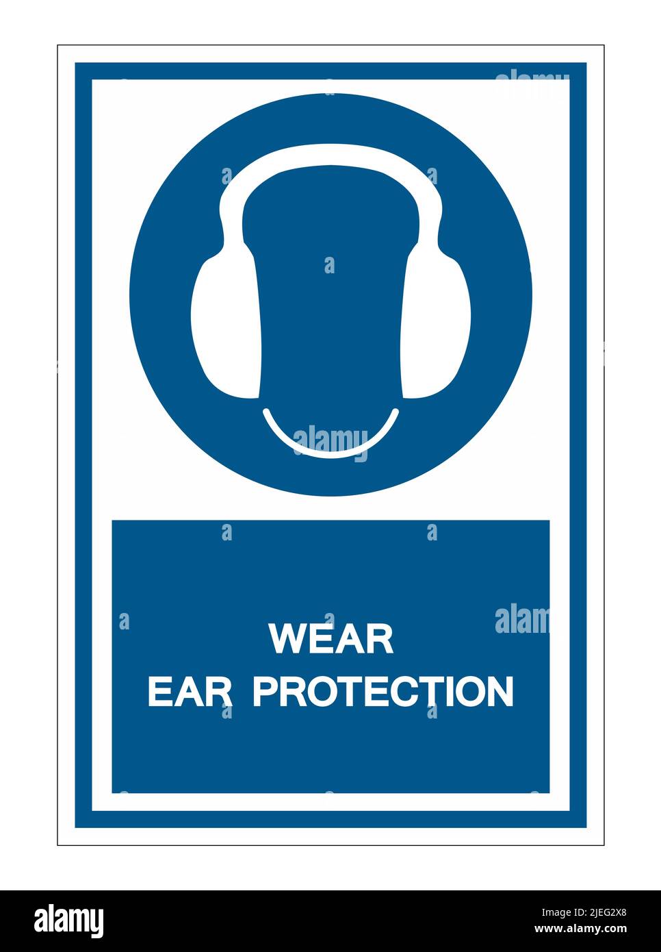 Symbol wear ear protection Sign Isolate On White Background,Vector ...