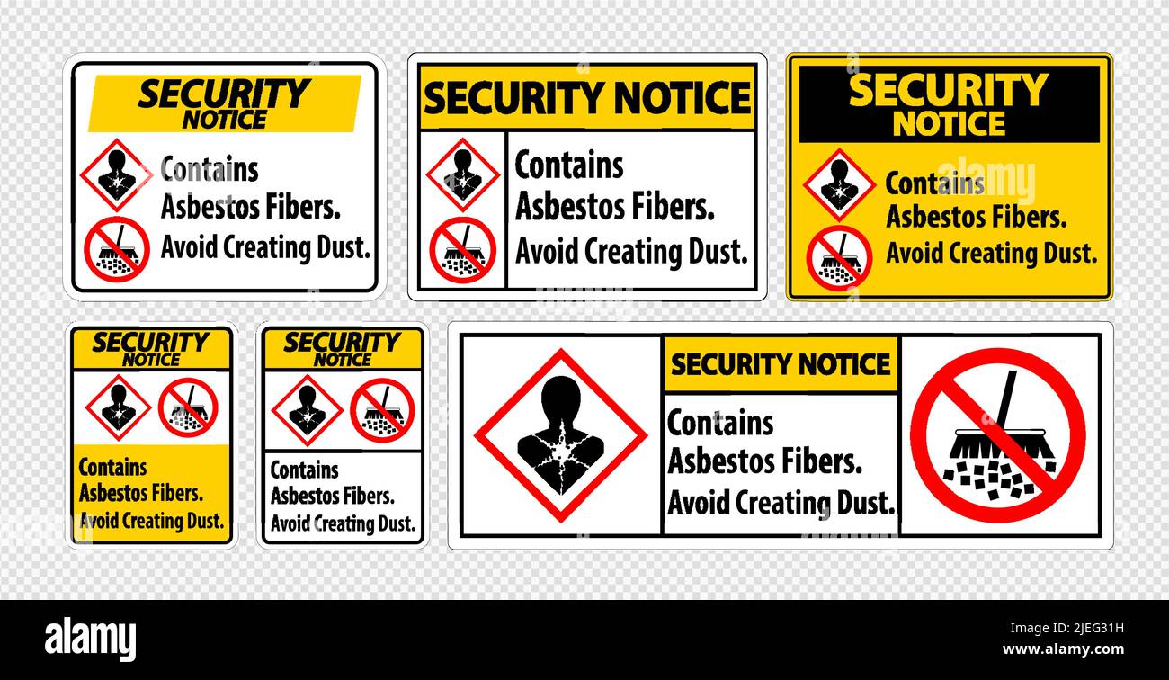 Safety Instructions Label Contains Asbestos Fibers,Avoid Creating Dust ...