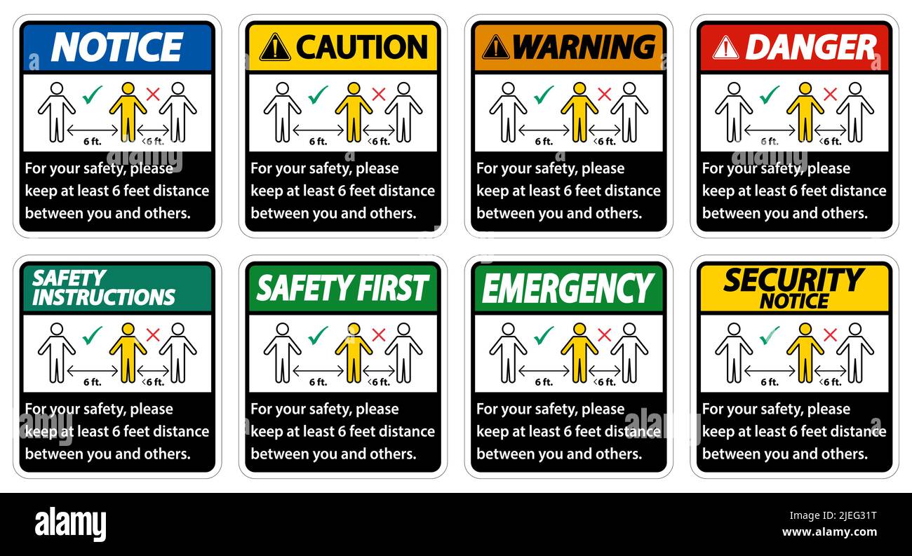 Keep 6 Feet Distance,For your safety,please keep at least 6 feet ...