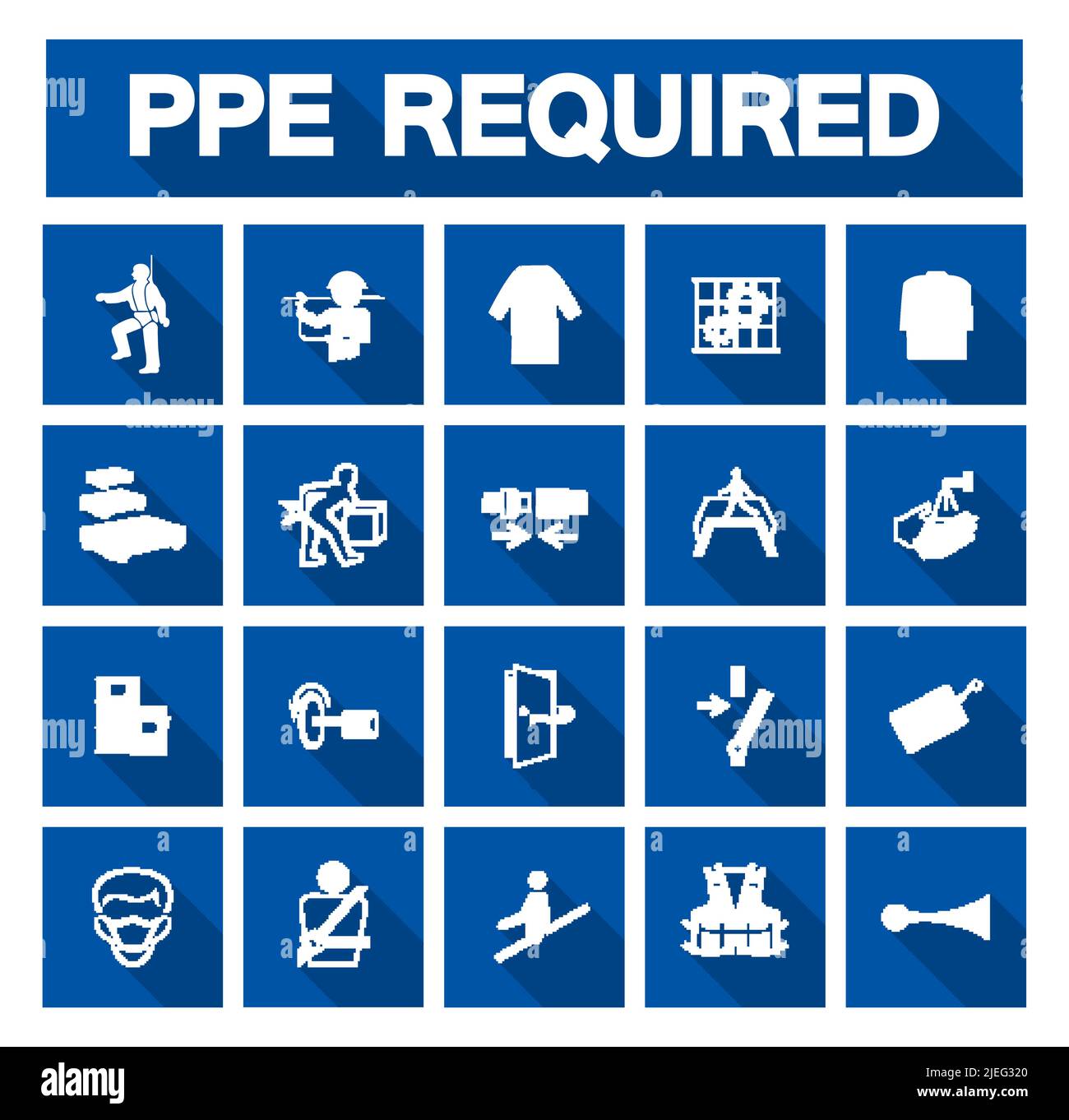 Required Personal Protective Equipment (PPE) Symbol,Safety Icon Stock ...