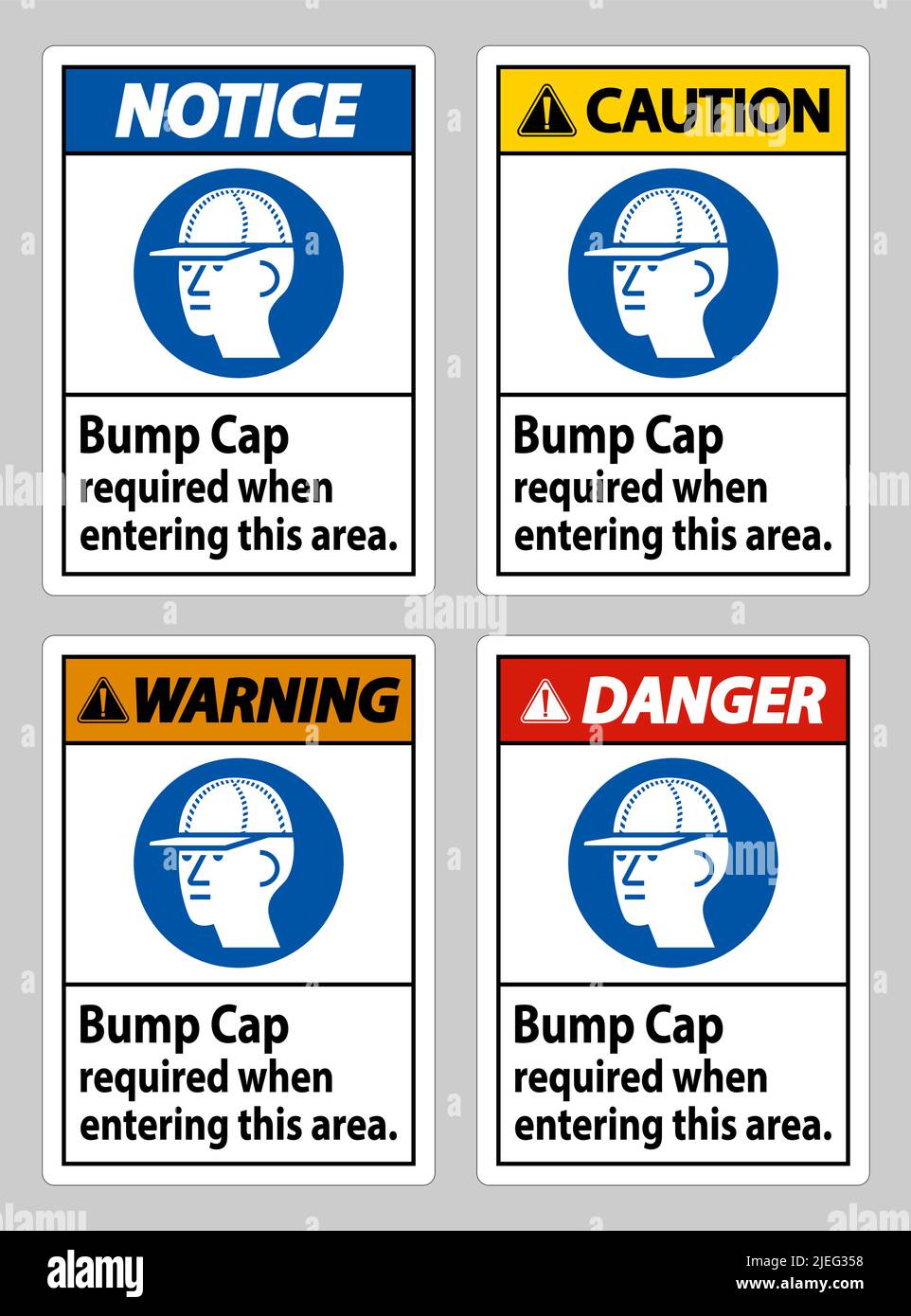 Bump Cap Required When Entering This Area Stock Vector Image & Art - Alamy