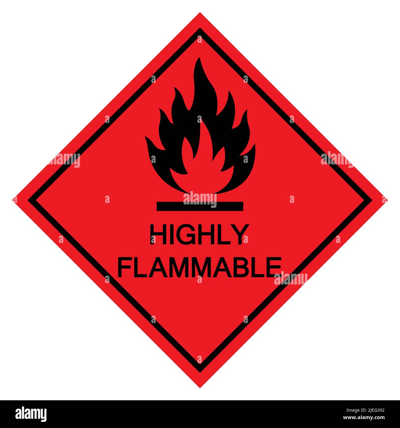 Highly Flammable Symbol Sign Isolate On White Background,Vector ...