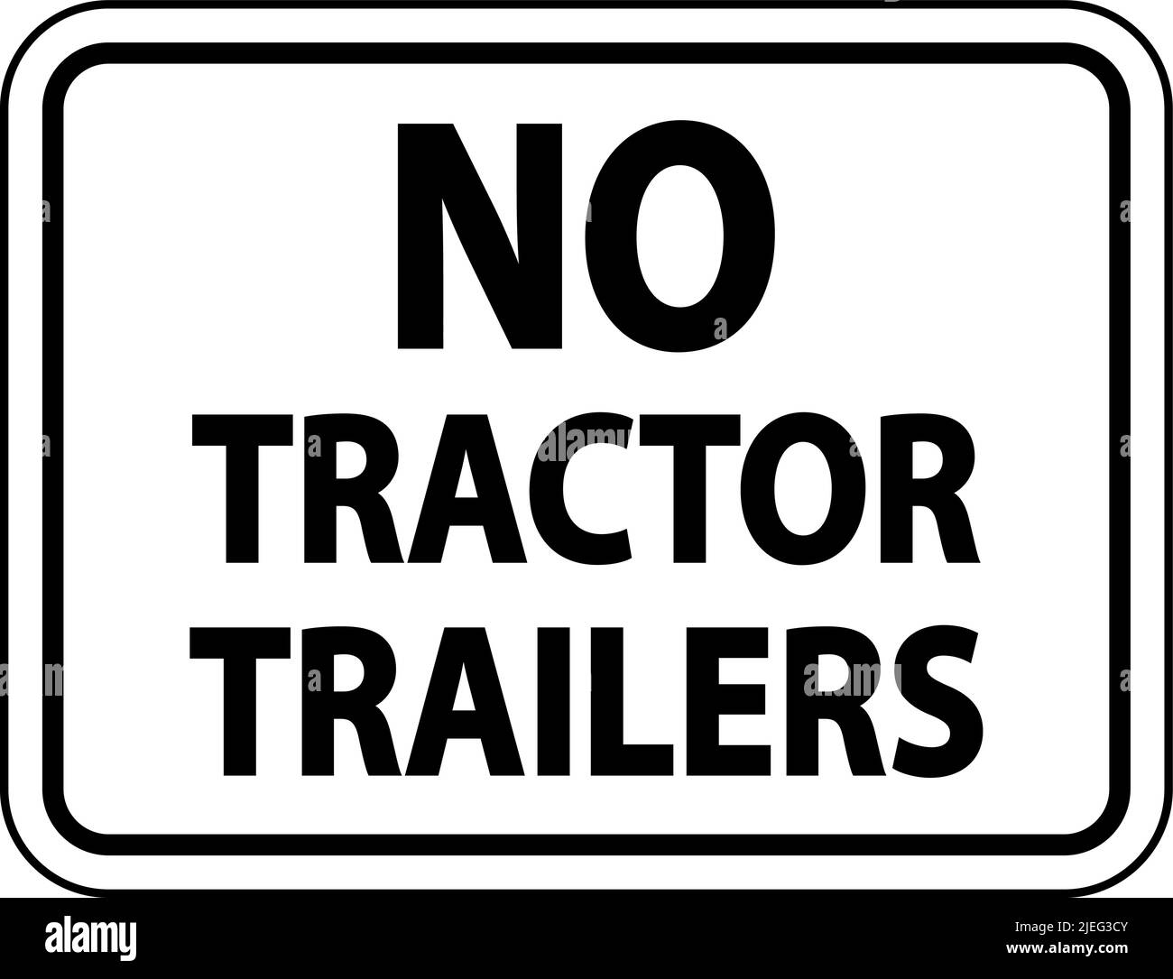 No Tractor Trailers Sign On White Background Stock Vector Image & Art ...