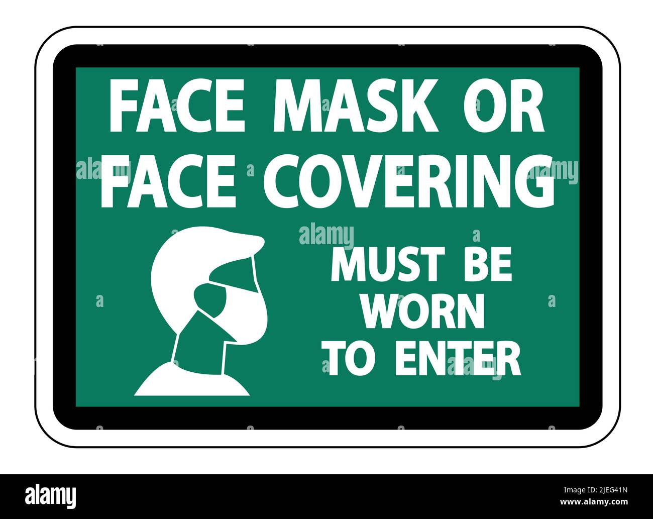 Face Mask Covering Sign on white background Stock Vector Image & Art ...