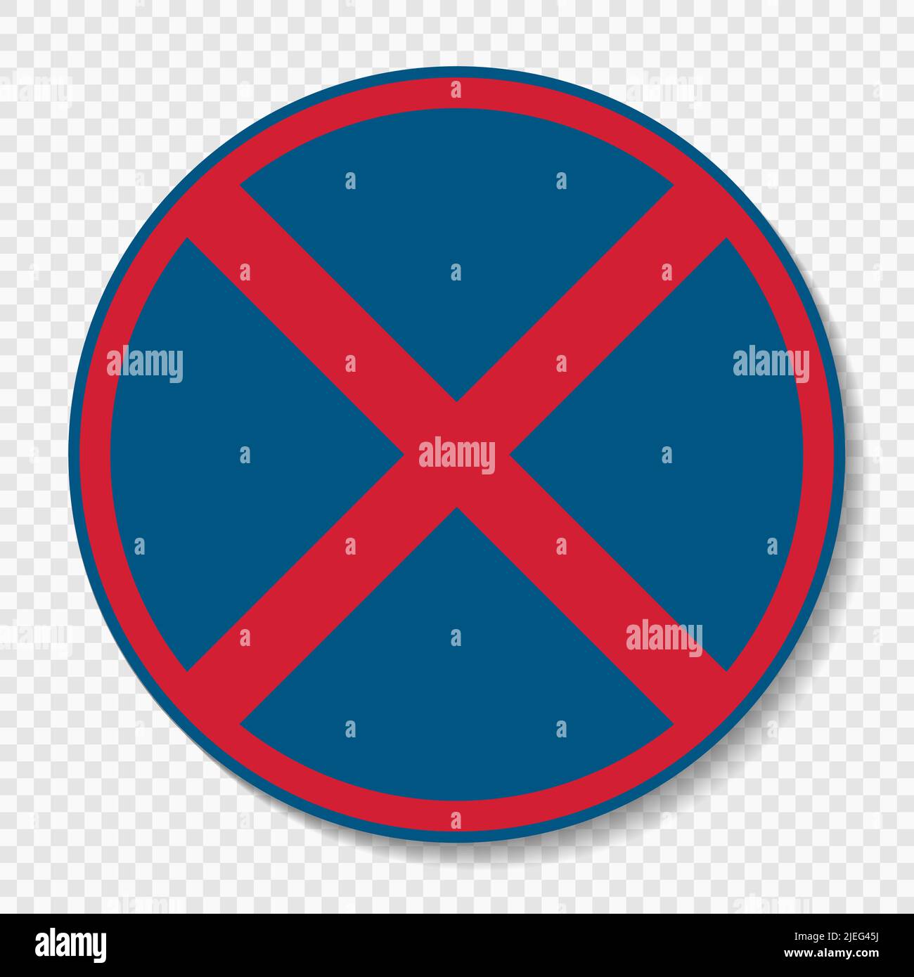 Symbol no standing and parking sign on transparent background,vector ...