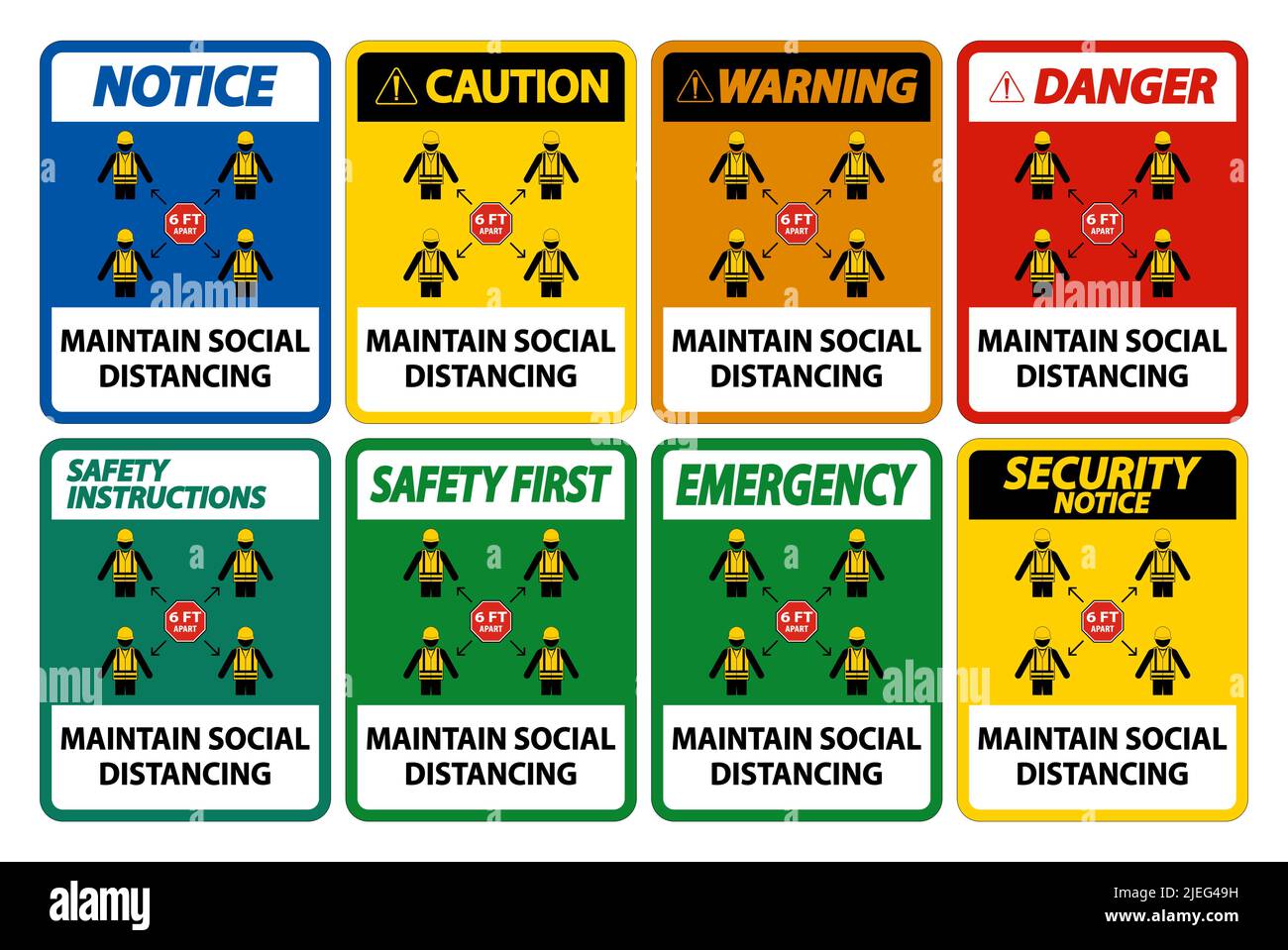 Maintain social distancing, stay 6ft apart sign,coronavirus COVID-19 ...