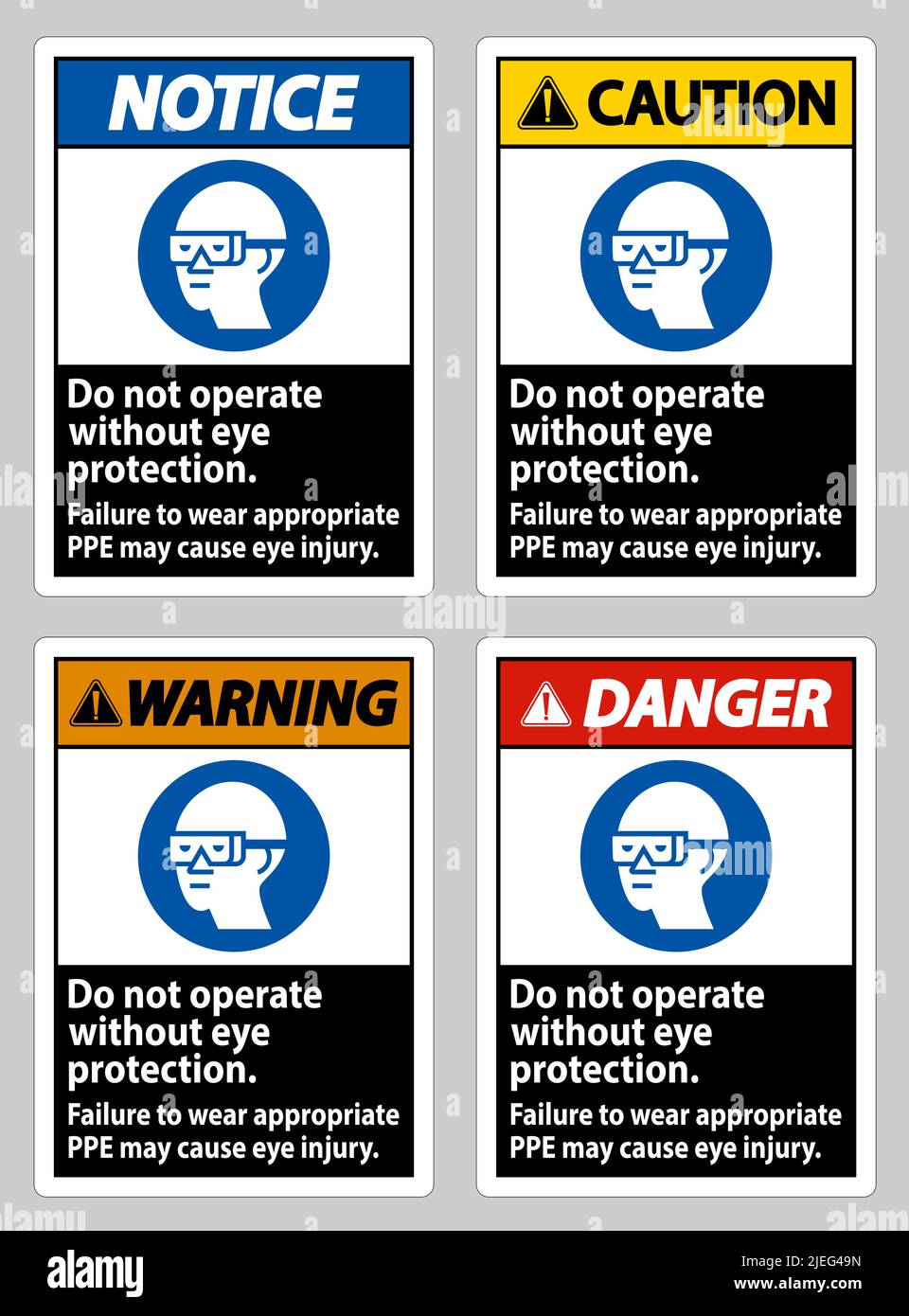 Do Not Enter Without Wearing Eye Protection,Vision Damage Can Result ...