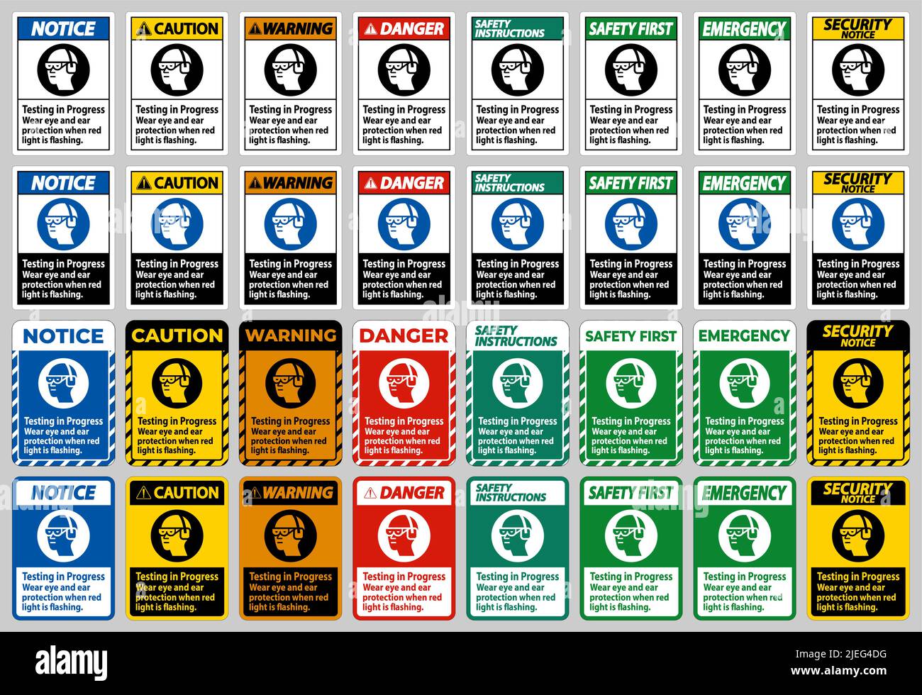 Testing In Progress, Wear Eye And Ear Protection When Red Light Is ...