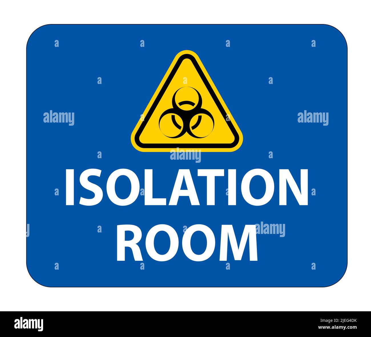 Biohazard Isolation room sign On White Background,Vector Illustration ...