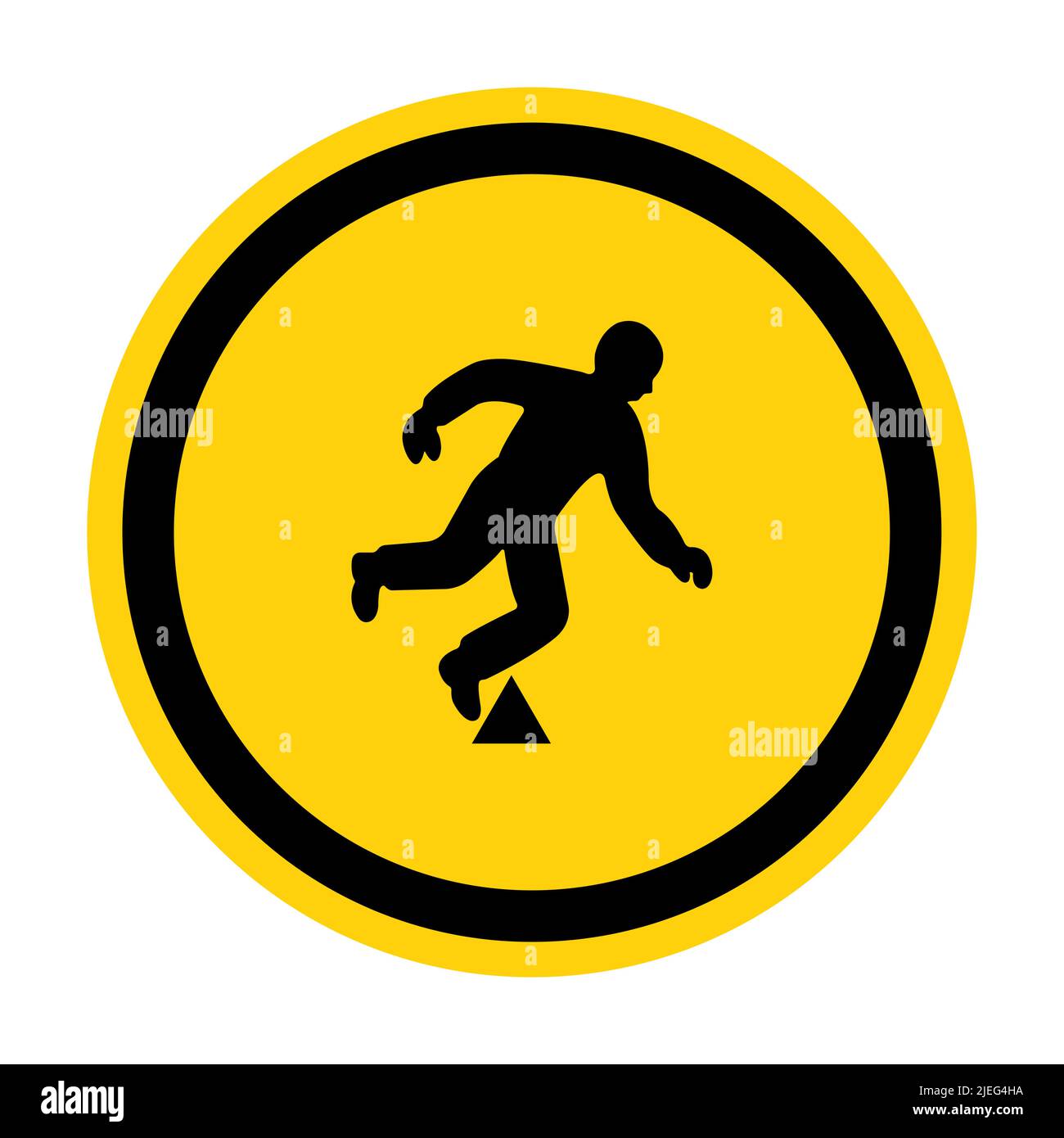 Trip Hazard Symbol Sign Isolate On White Background,Vector Illustration ...