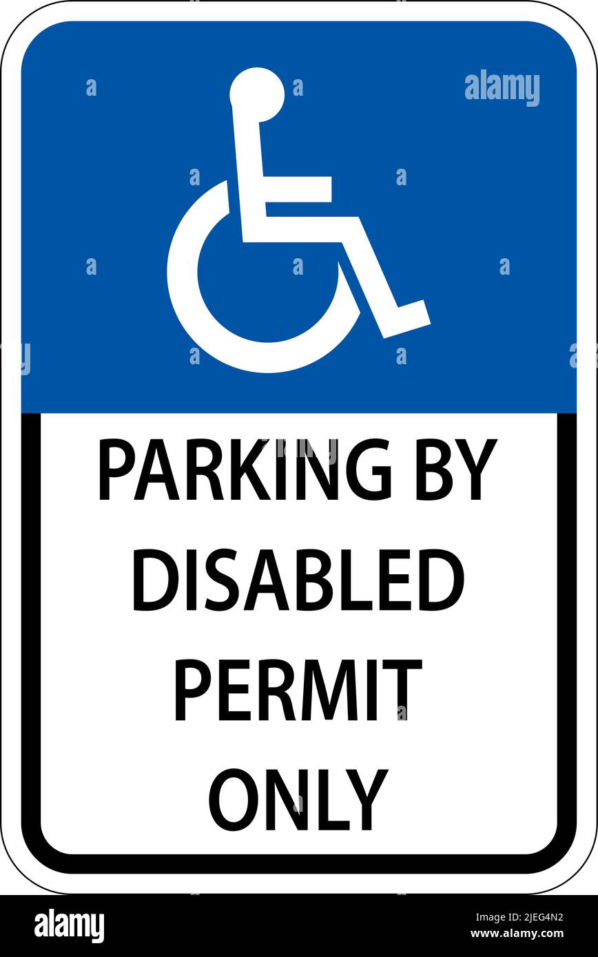 Accessible Parking Sign On White Background Stock Vector Image & Art ...
