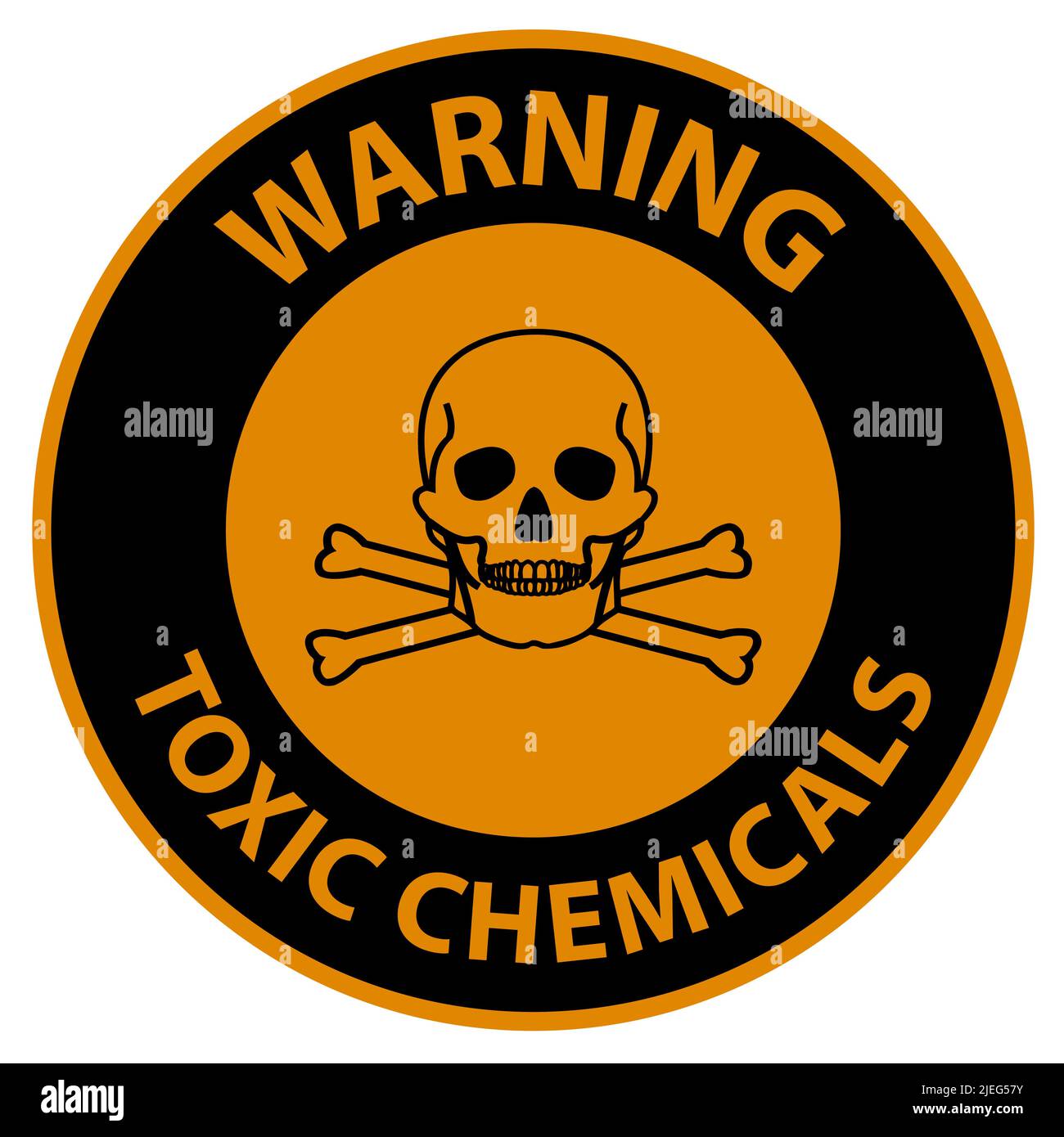 Warning Toxic Chemicals Symbol Sign On White Background Stock Vector ...