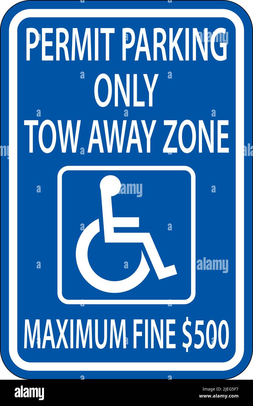 Accessible Parking Sign On White Background Stock Vector Image & Art ...