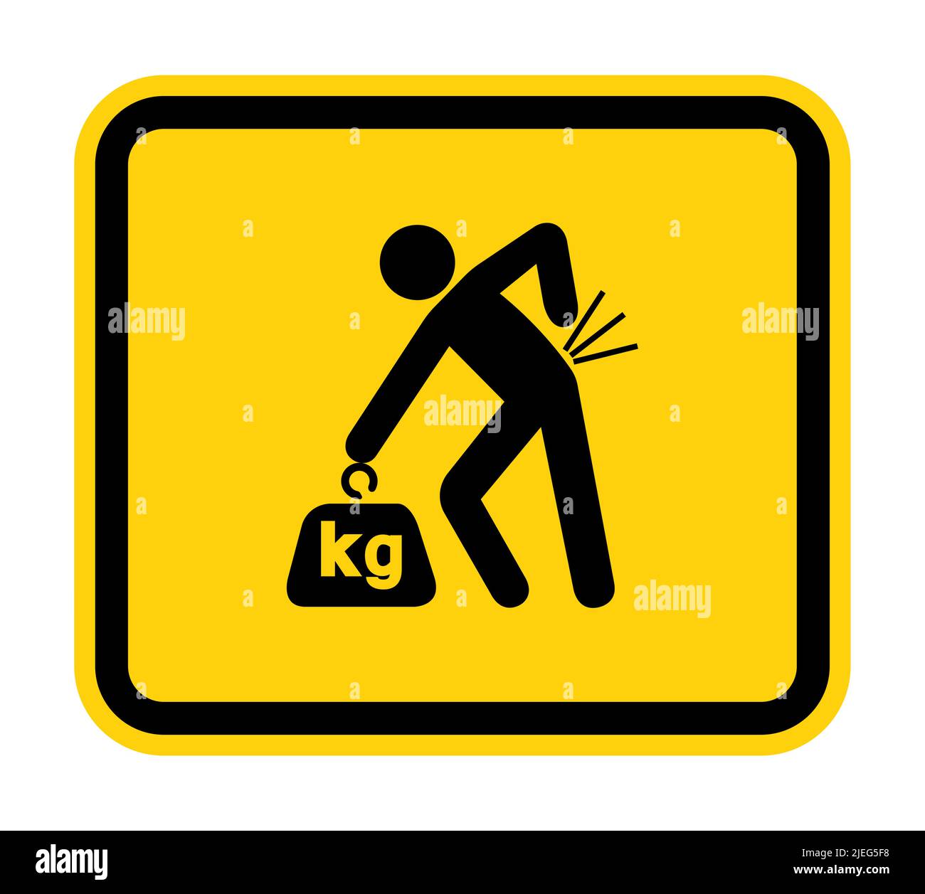 Lifting Hazard Symbol Sign, Vector Illustration, Isolate On White ...