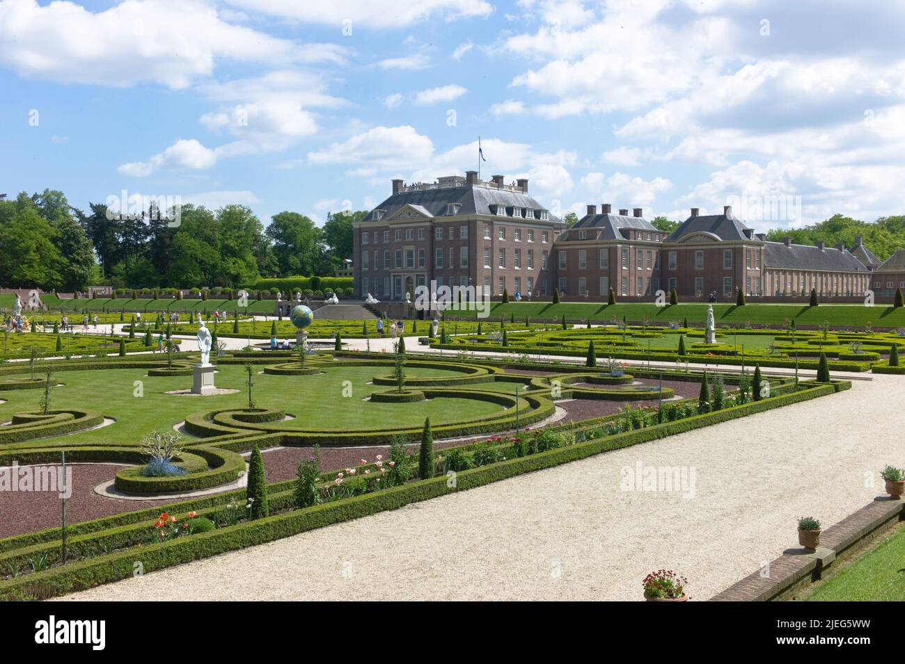 The Royal 'Het Loo' Palace as seen from the gardens in Apeldoorn, the ...