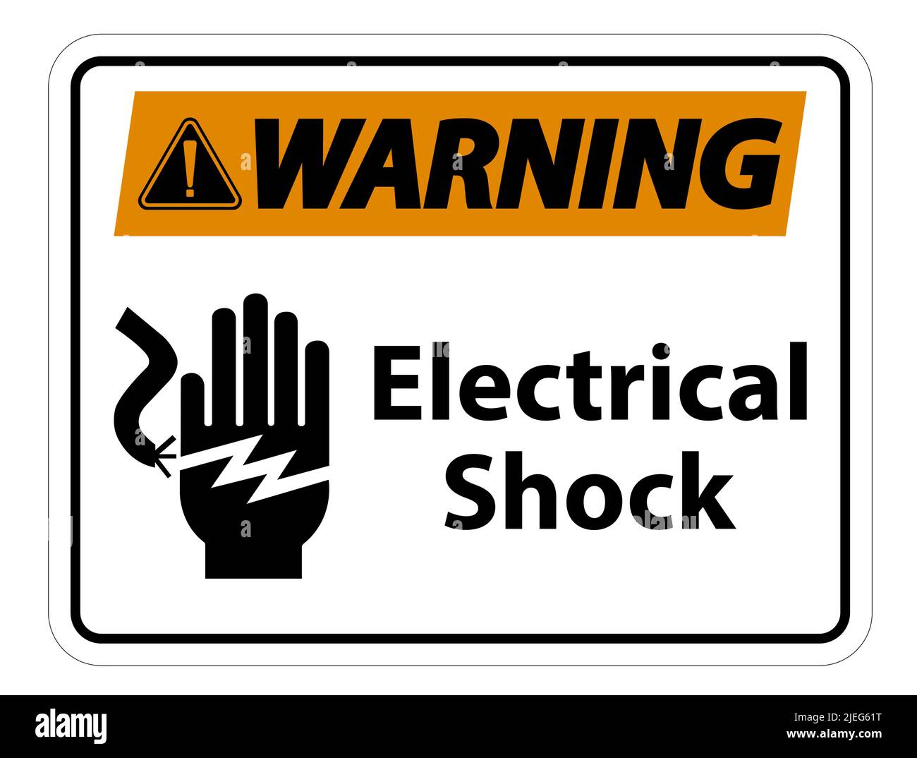 Electrical Shock Electrocution Symbol Sign, Vector Illustration ...