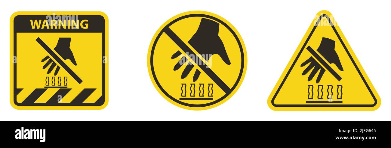 Hot Surface Do Not Touch Symbol Stock Vector Image & Art - Alamy