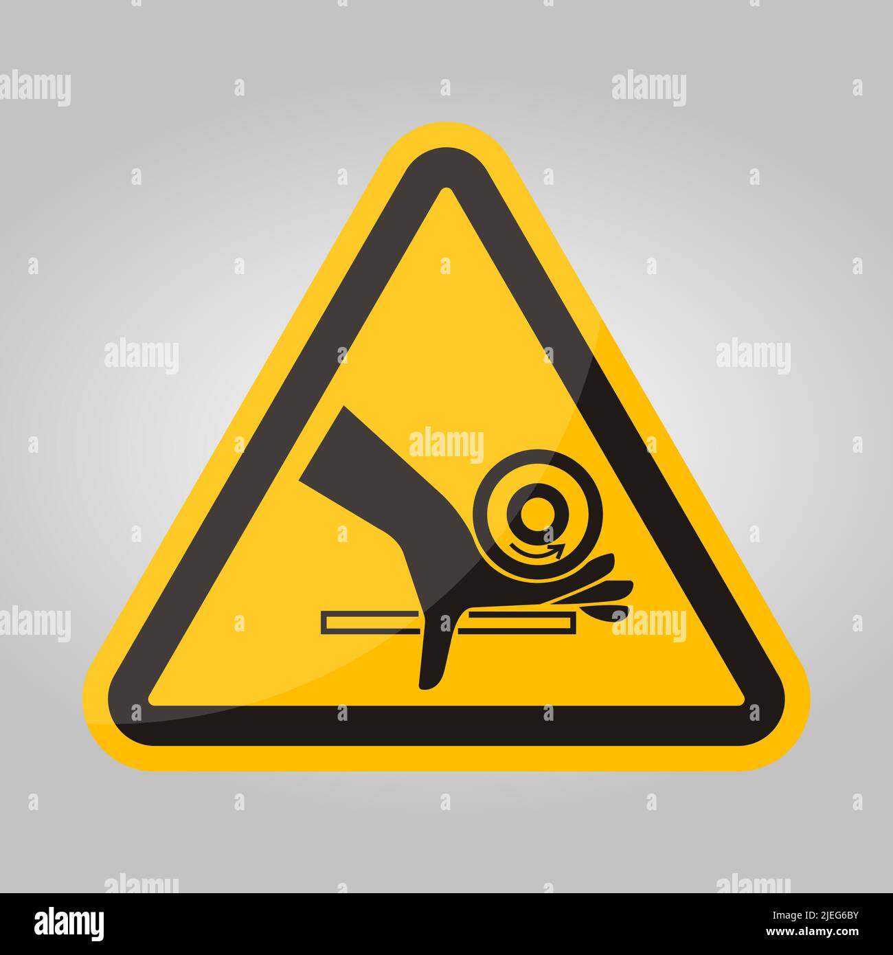 Hand Crush Roller Pinch Point Symbol Sign, Vector Illustration, Isolate ...