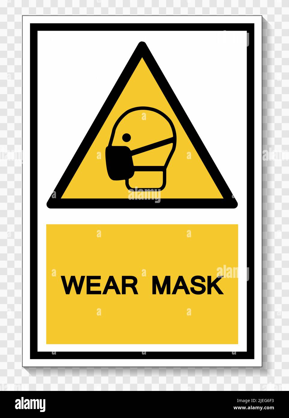 Wear Mask Symbol Sign Isolate On White Background,Vector Illustration ...