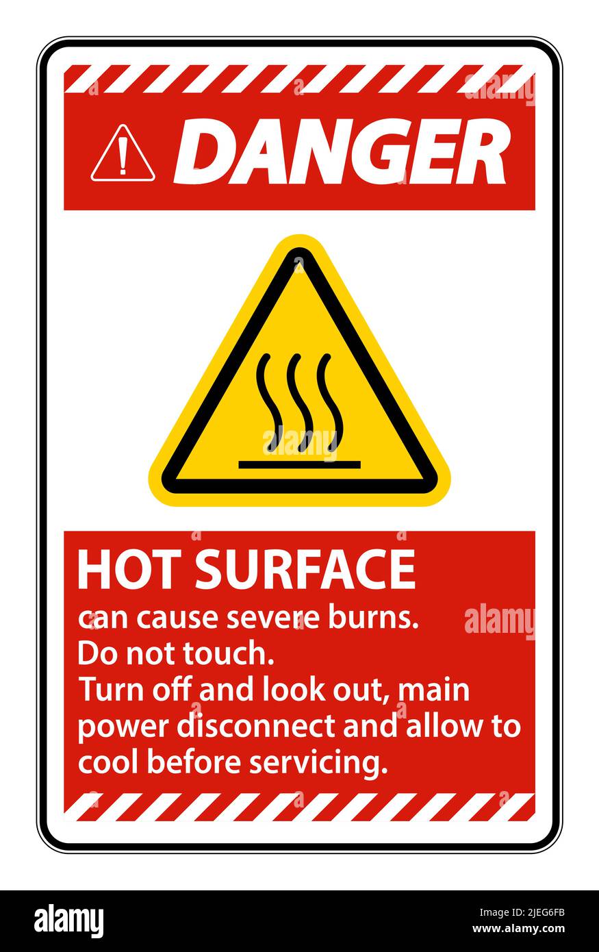 Danger Hot surface sign on white background Stock Vector Image & Art ...