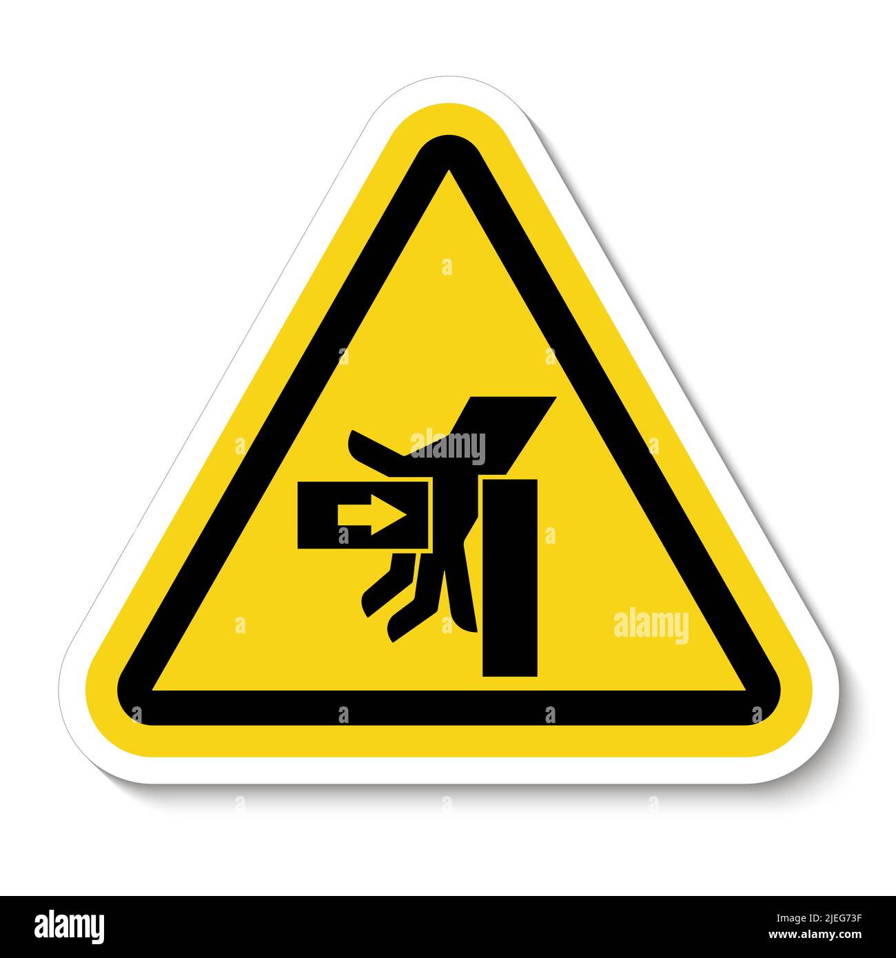 Hand Crush Force From Left Symbol Sign Isolate on White Background ...