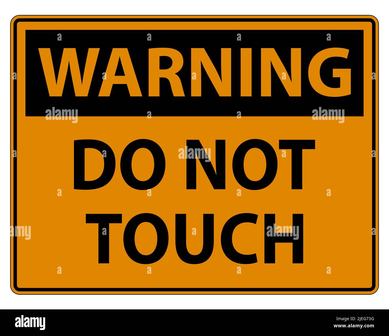Warning sign do not touch and please do not touch Stock Vector Image ...