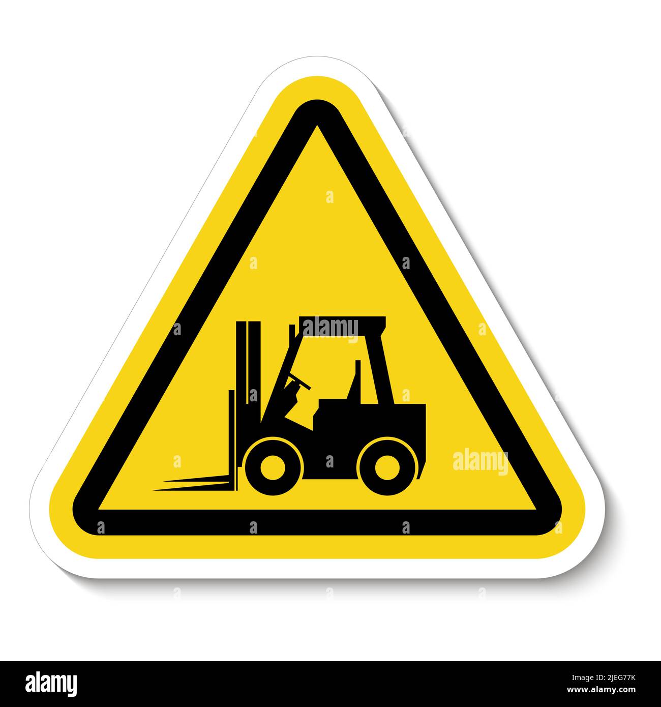 Forklift truck sign,Hazard warning forklift Stock Vector Image & Art ...