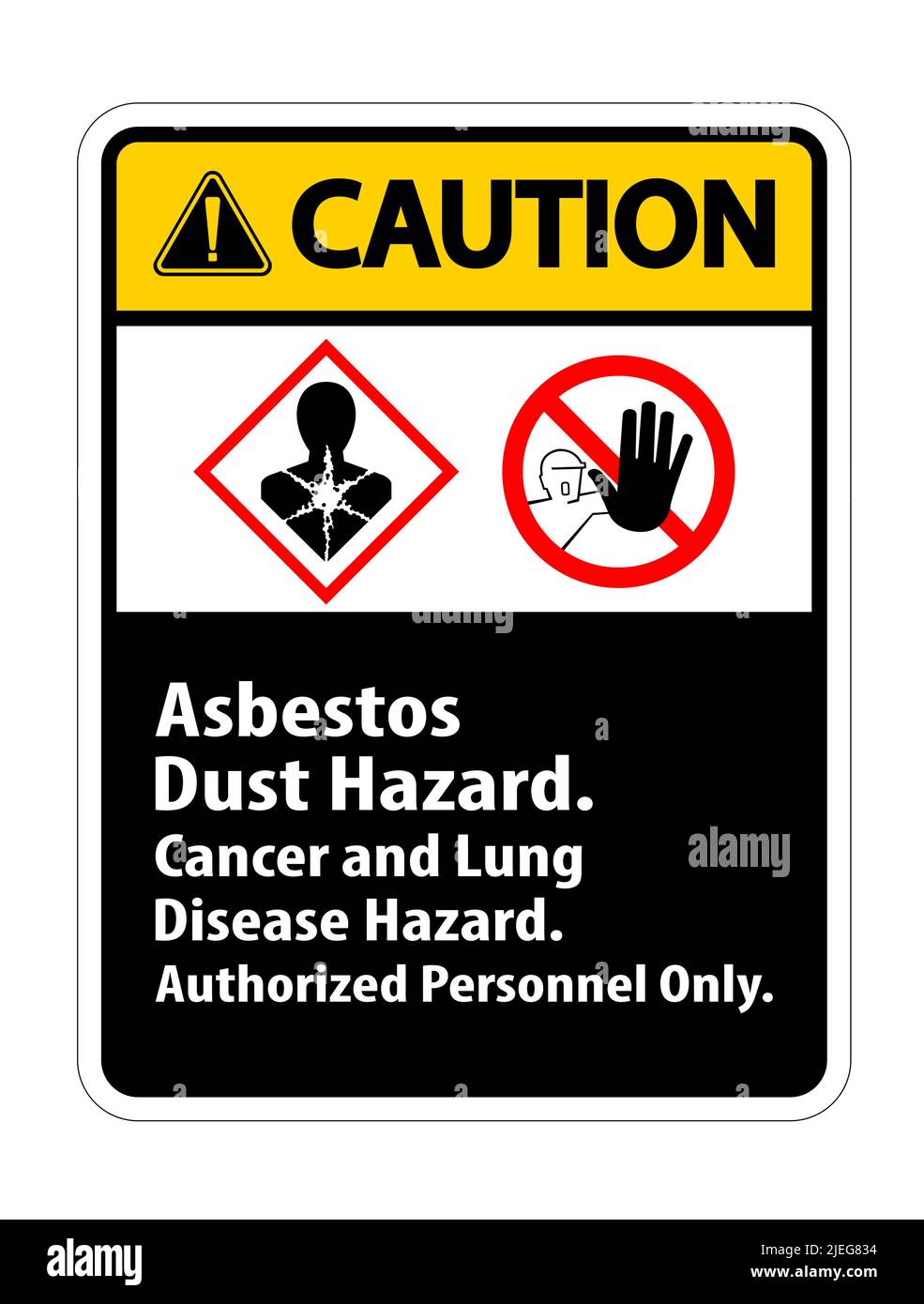 Caution Label Disease Hazard, Authorized Personnel Only Isolate on ...