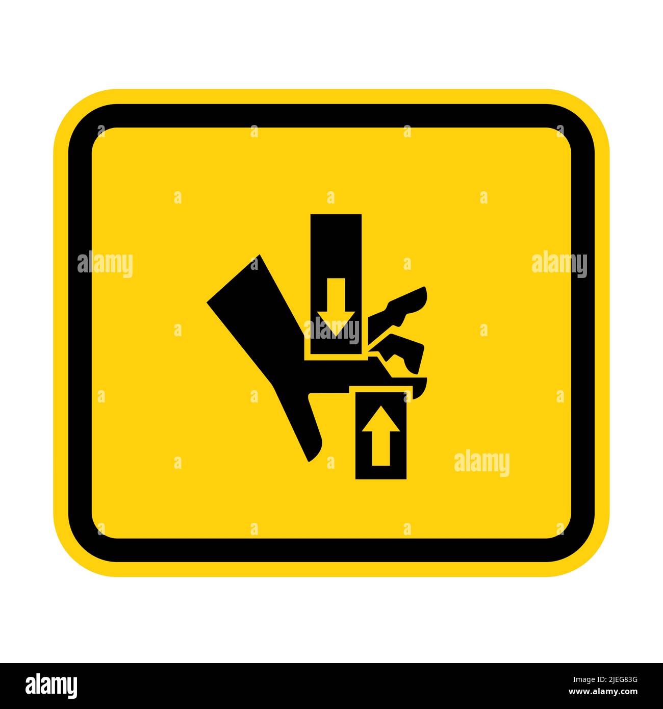 Crush Hand Top Bottom Symbol Sign Isolate on White Background,Vector ...