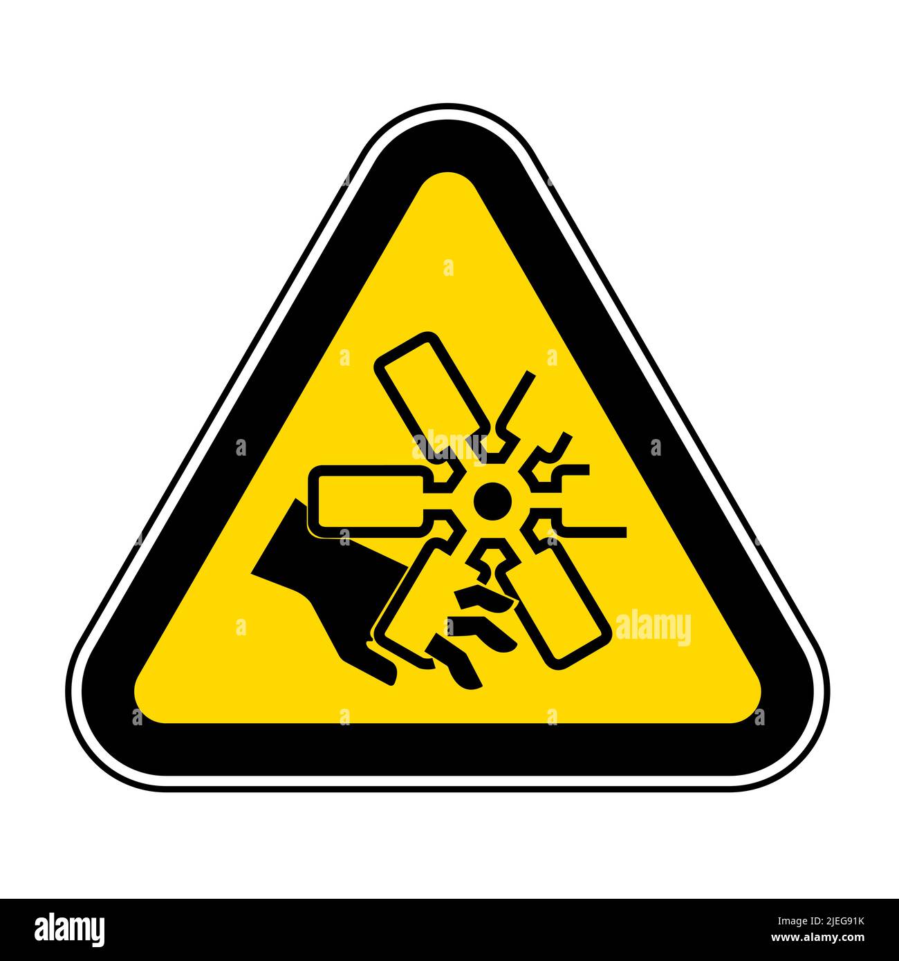 Cutting of Fingers Or Hand Engine Fan Symbol Sign, Vector Illustration ...