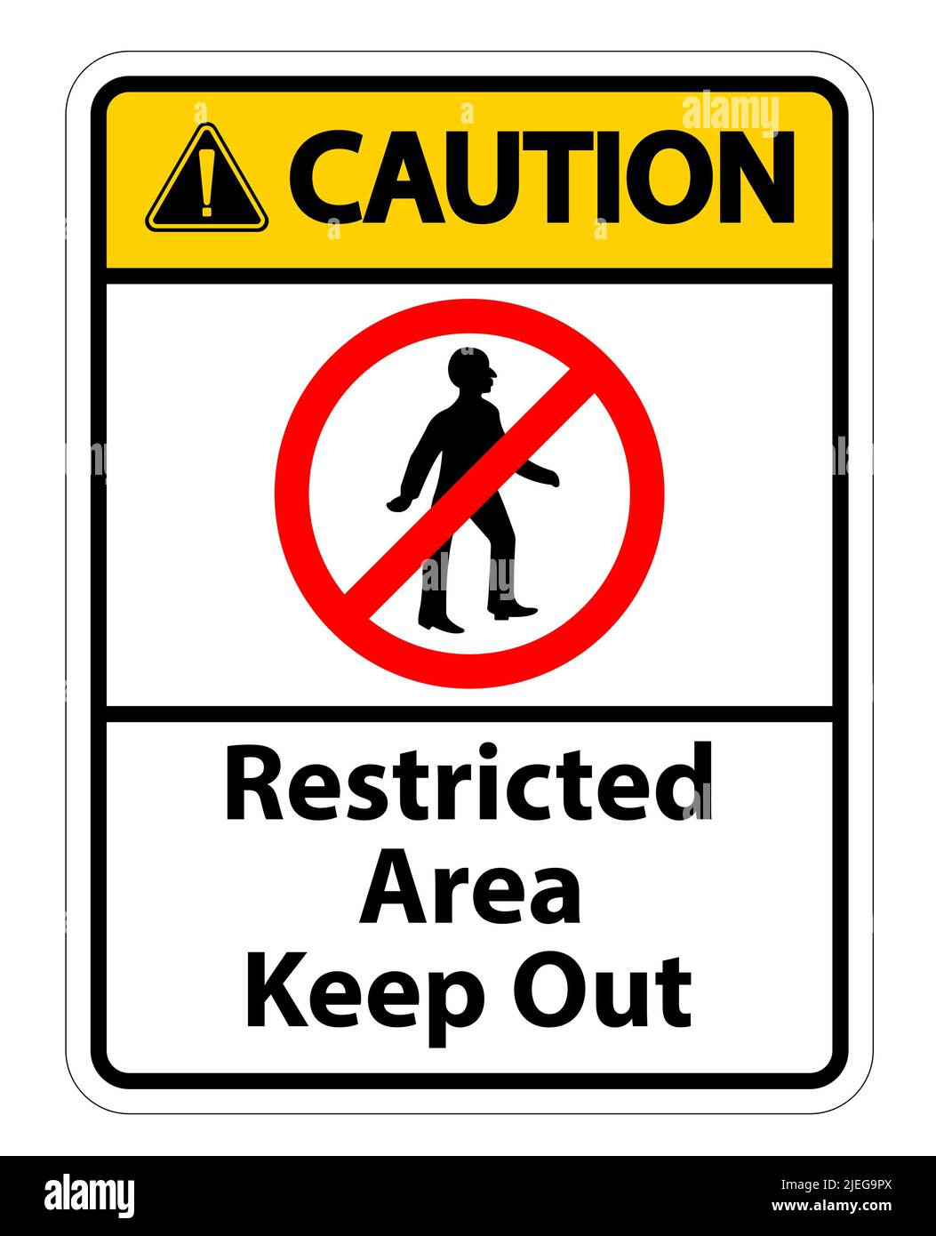 Restricted Area Keep Out Symbol Sign On White Background Stock Vector ...