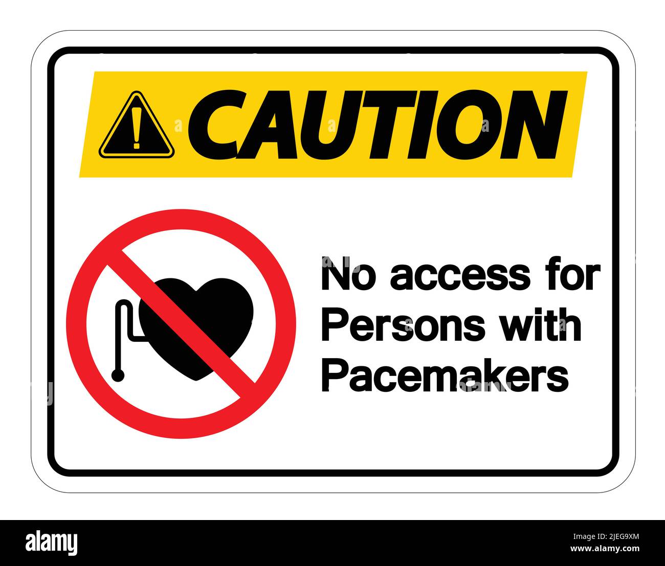 No Access For Persons With Pacemaker Symbol Sign Isolate On White ...