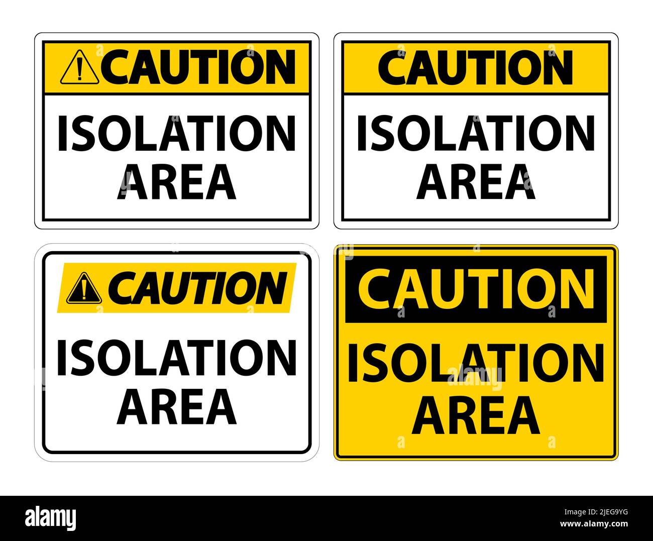 Caution Isolation Area Sign Isolate On White Background,Vector ...