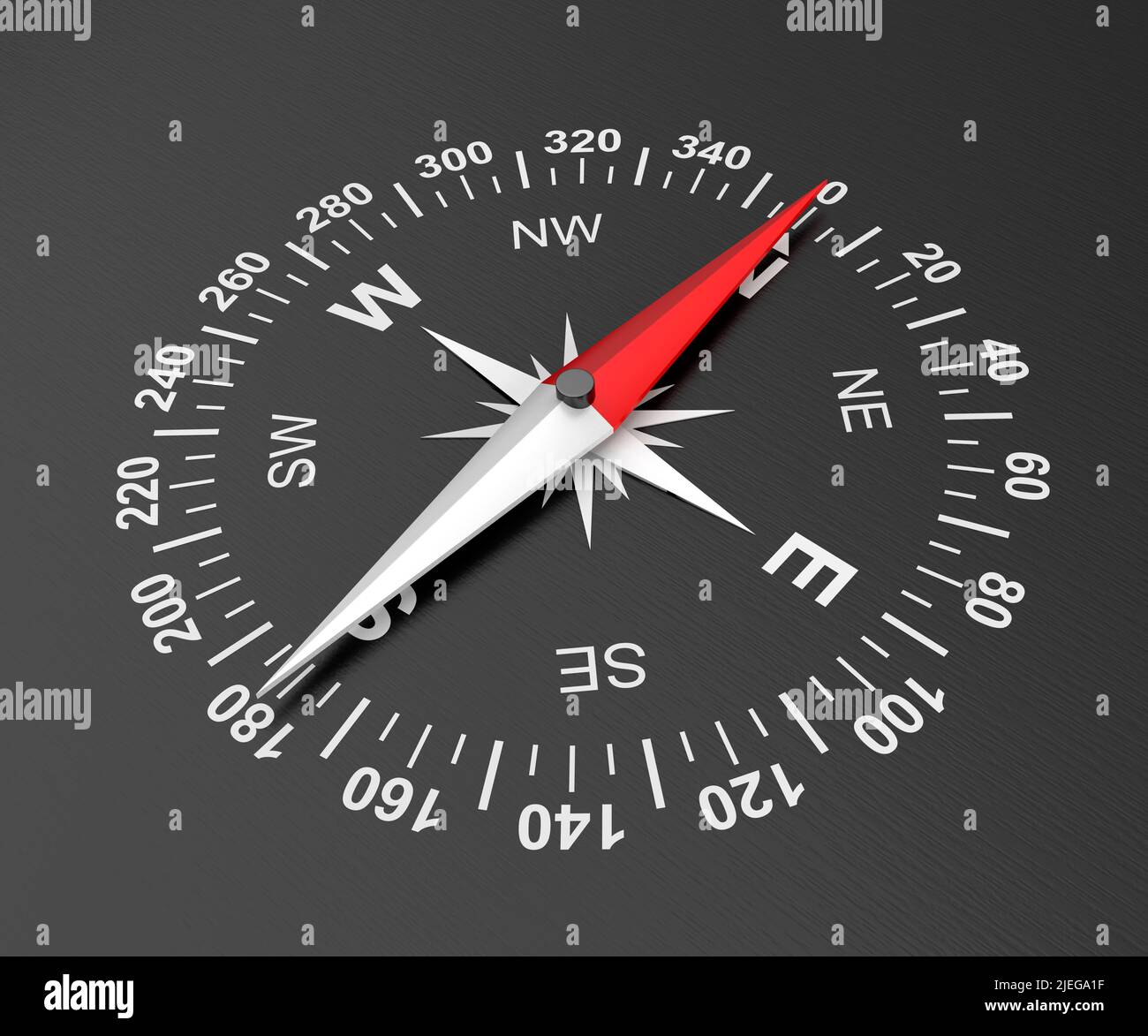 3D illustration of black colored compass Stock Photo - Alamy