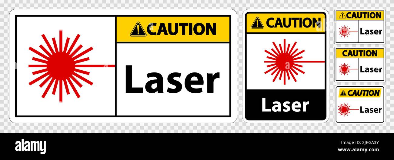 Caution Laser Symbol Sign Symbol Sign Isolate on transparent Background ...