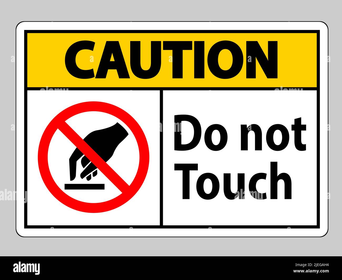 Caution Do Not Touch Symbol Sign Isolate On White Background Stock ...