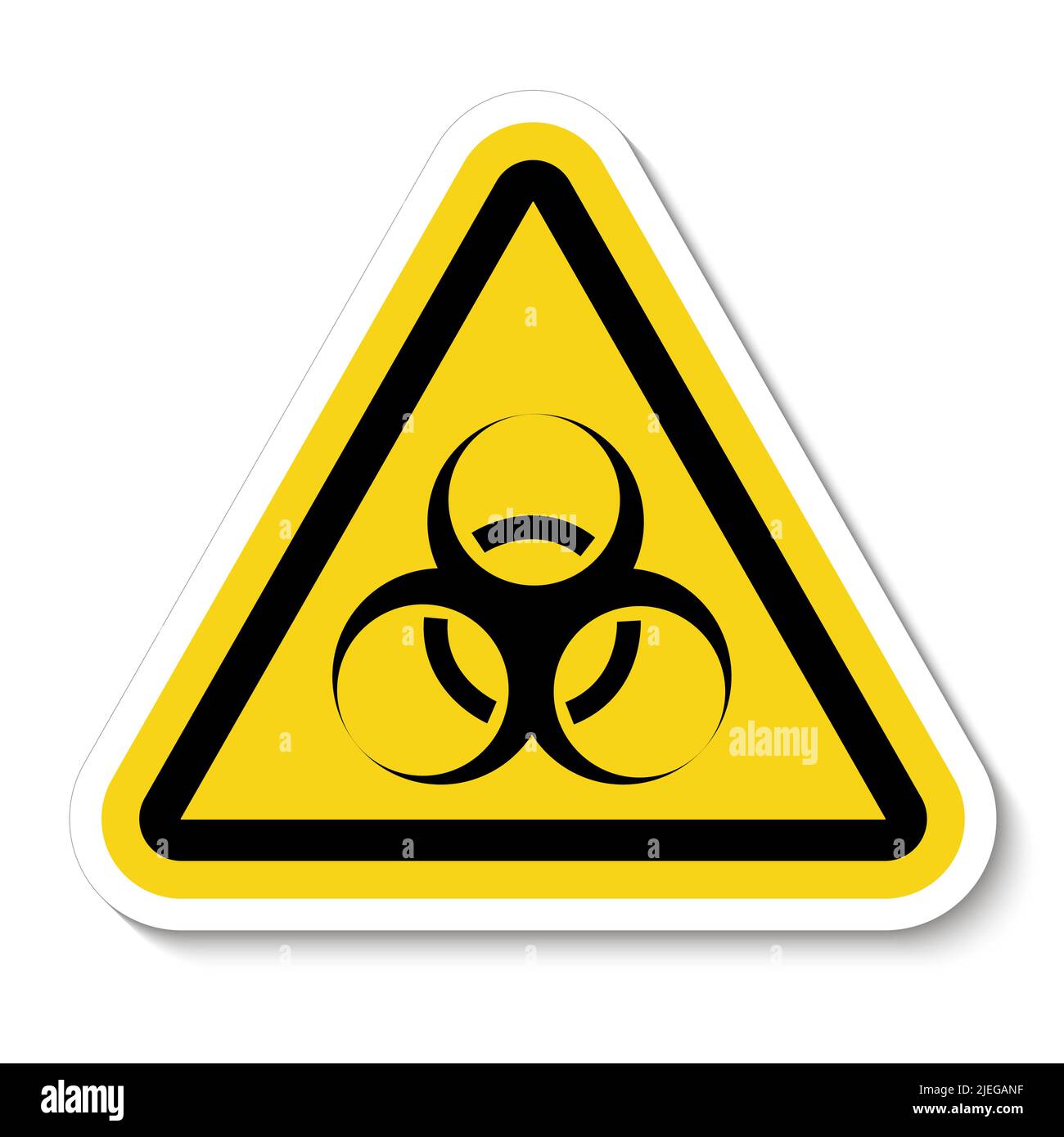 Beware Biological Hazard Symbol Isolate On White Background,Vector ...
