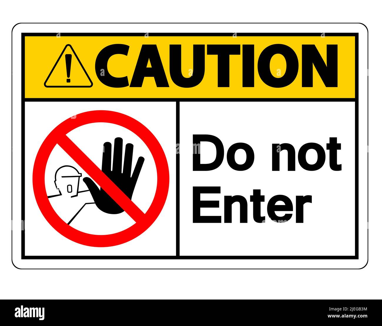 Caution Do Not Enter Symbol Sign on white background,Vector ...