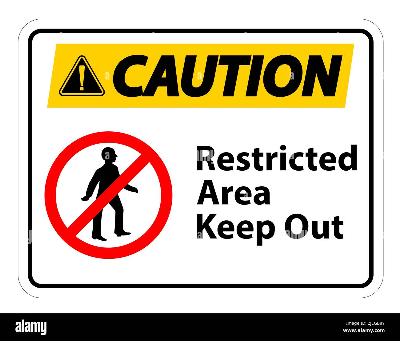 Restricted Area Keep Out Symbol Sign On White Background Stock Vector ...