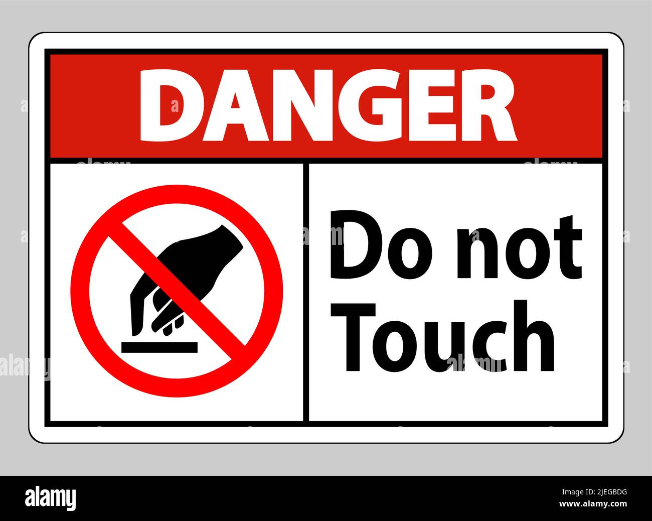Danger Do Not Touch Symbol Sign Isolate On White Background Stock ...