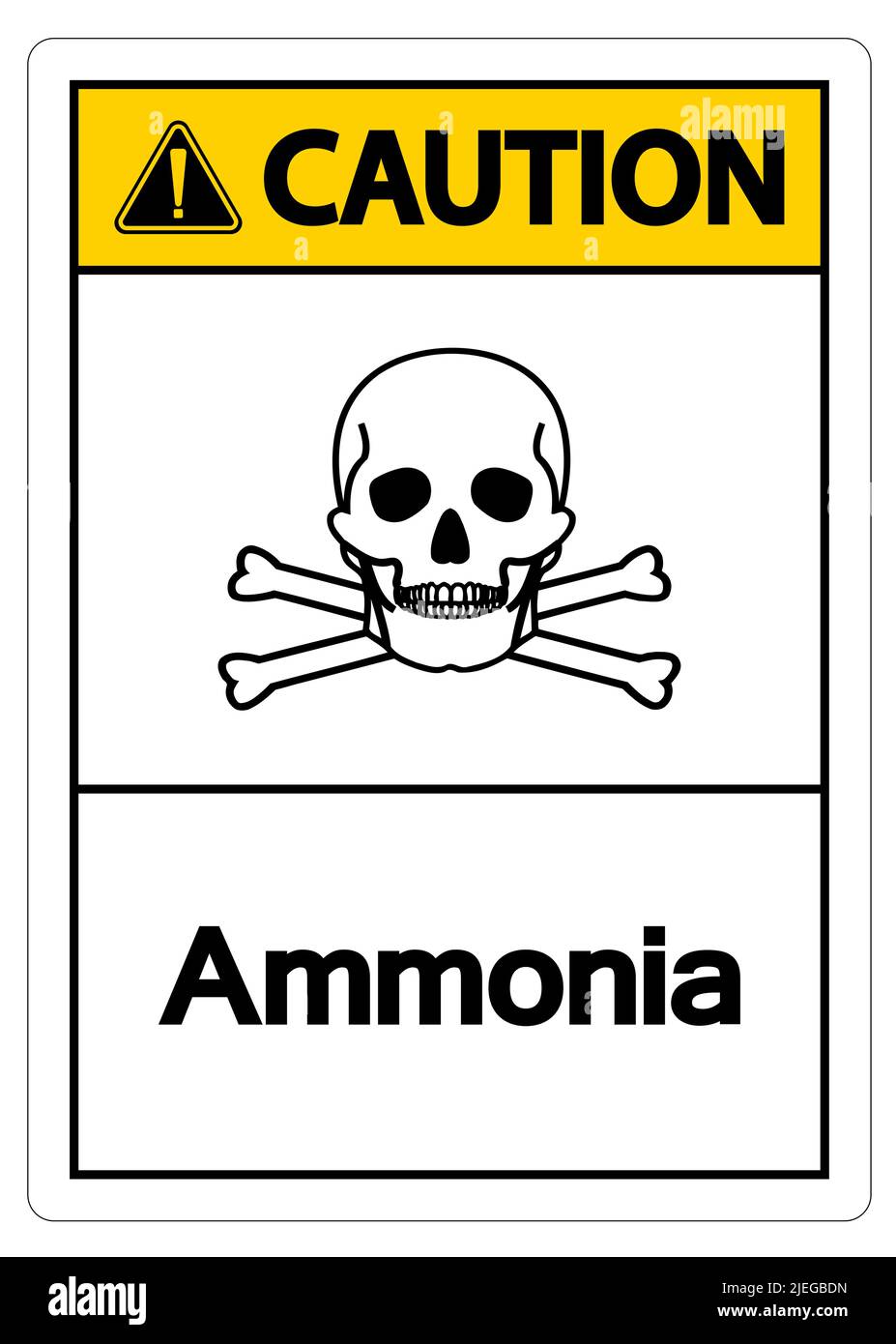 Caution Ammonia Symbol Sign On White Background Stock Vector Image ...