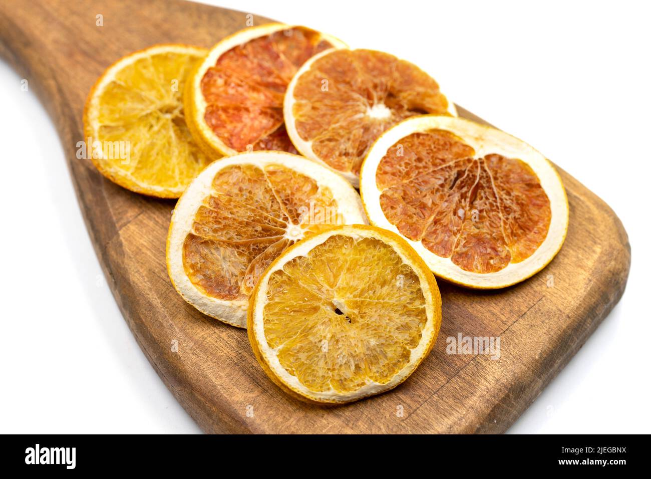 Dried orange slices. Sliced dried orange isolated on a white background ...