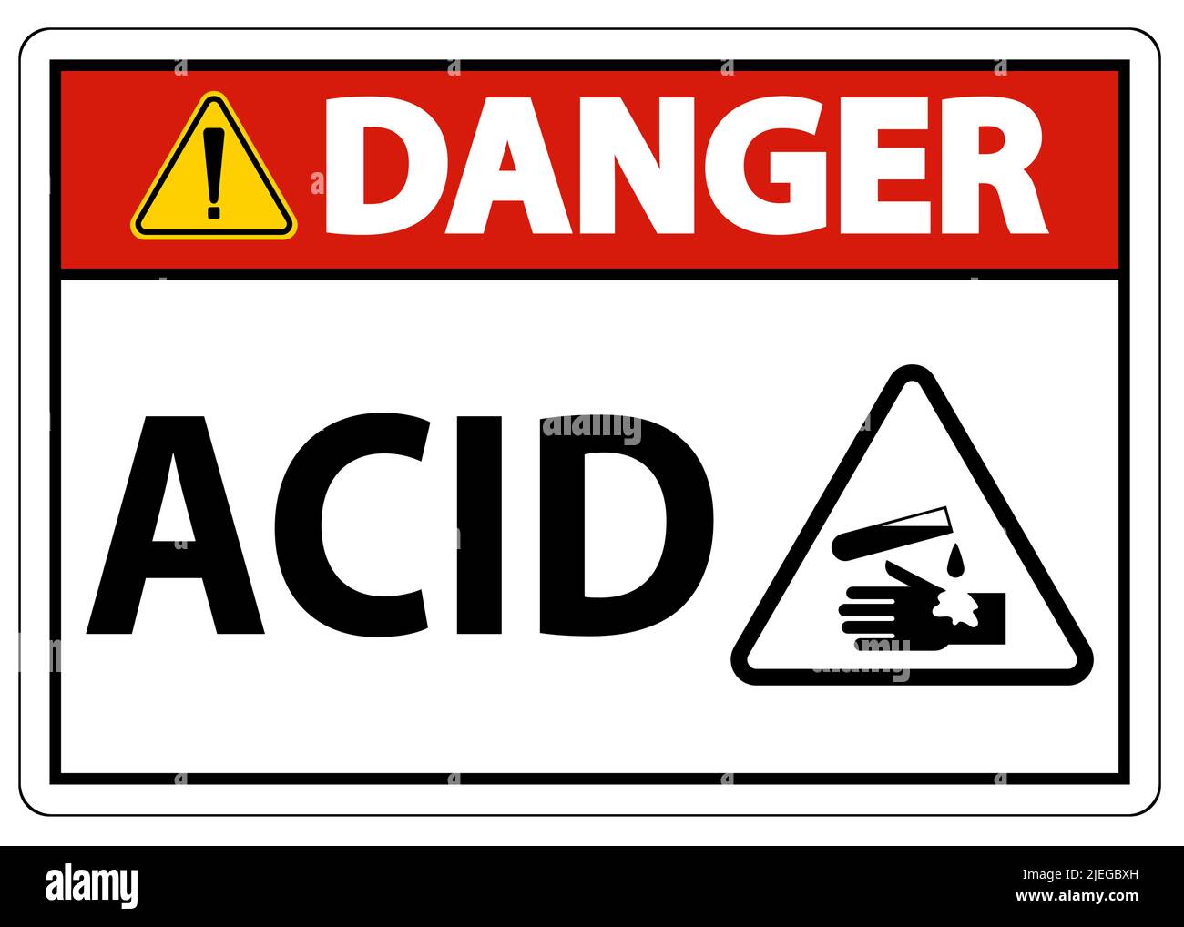 Label Acid Danger Sign On White Background Stock Vector Image & Art - Alamy