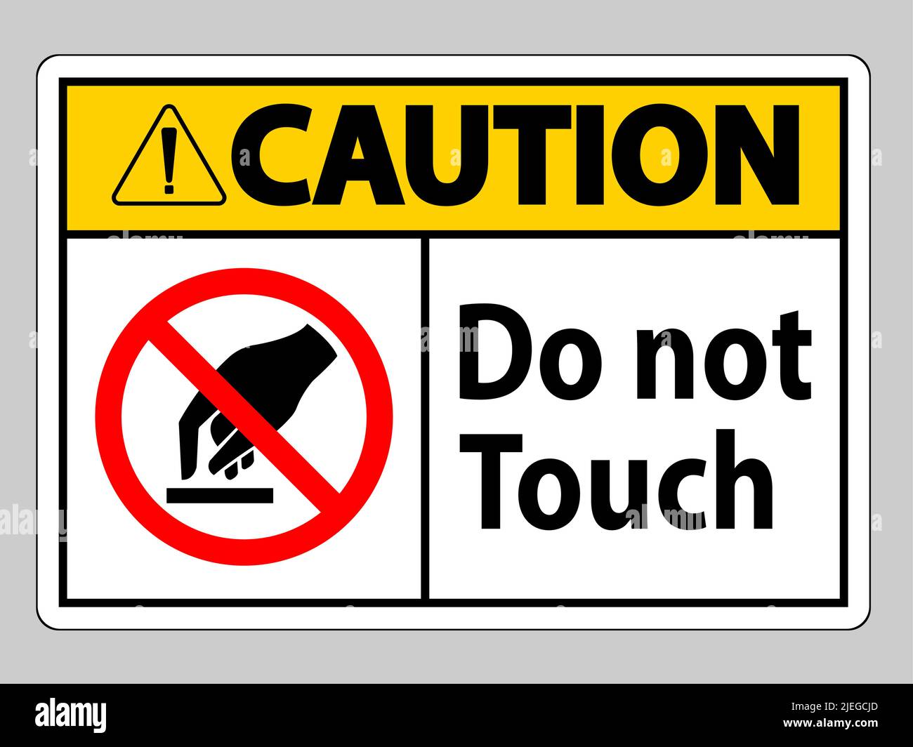 Caution Do Not Touch Symbol Sign Isolate On White Background Stock ...