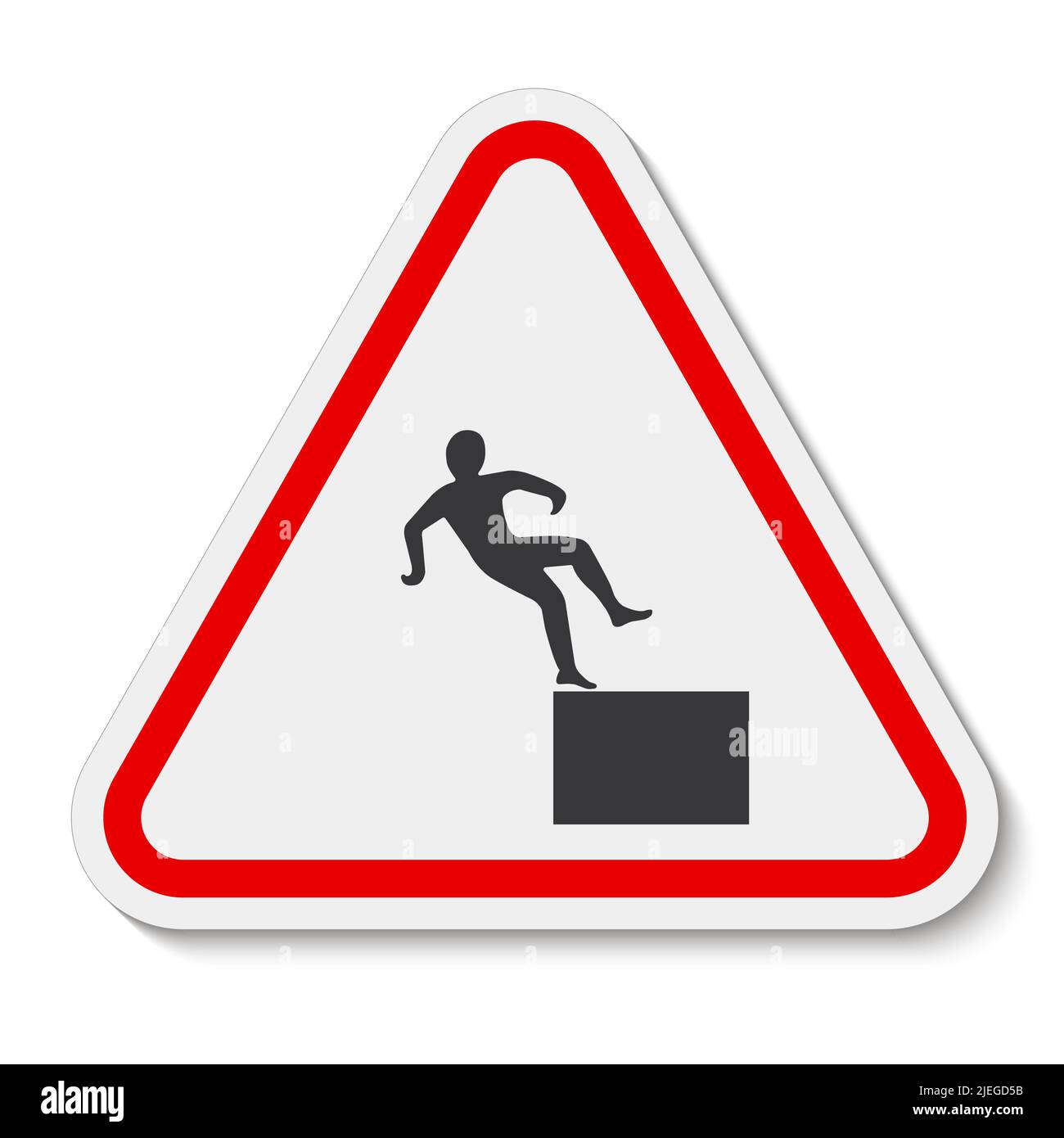 Beware High Level Drop Symbol Sign Isolate On White Background,Vector ...