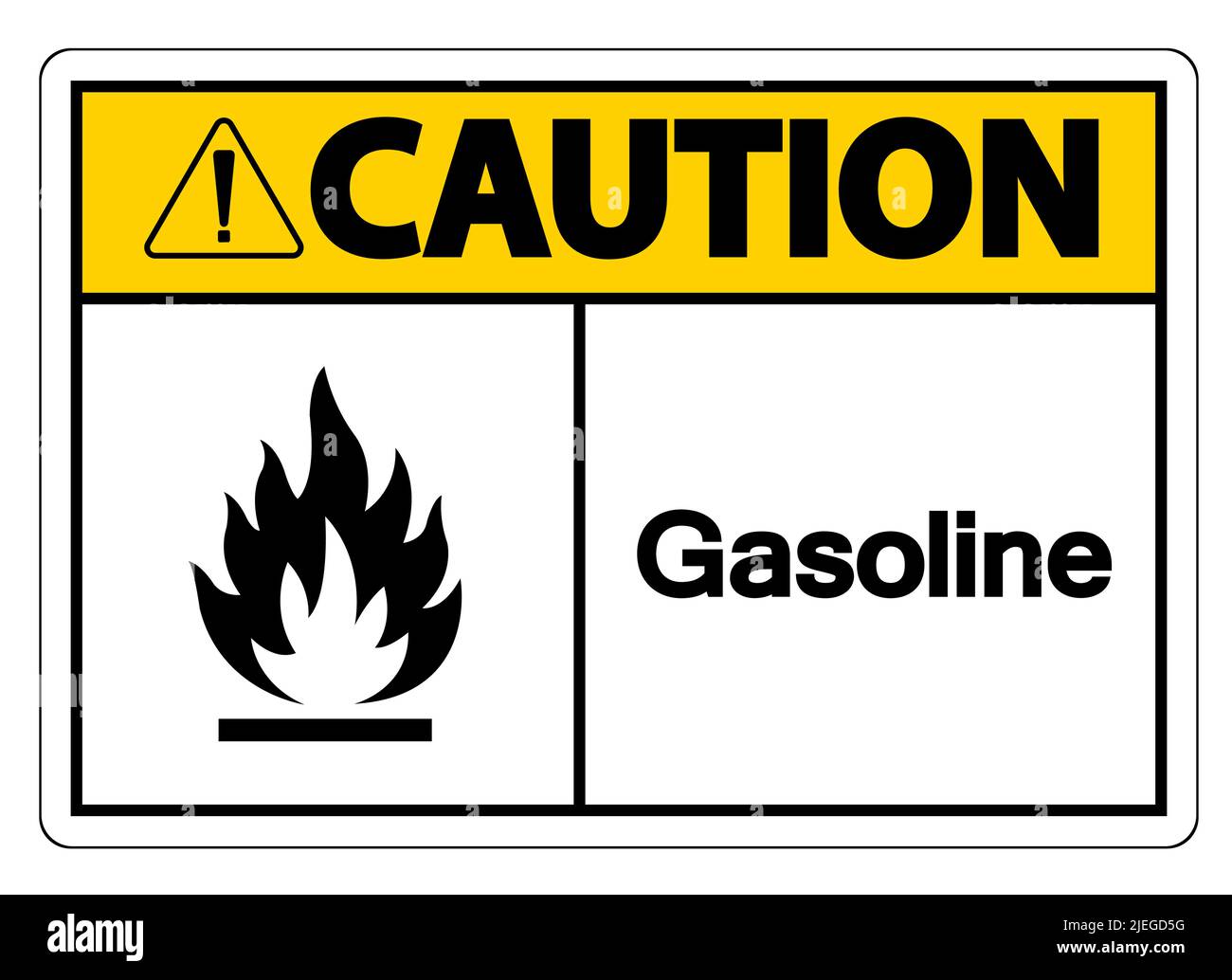 Caution Gasoline Symbol Sign On White Background Stock Vector Image ...