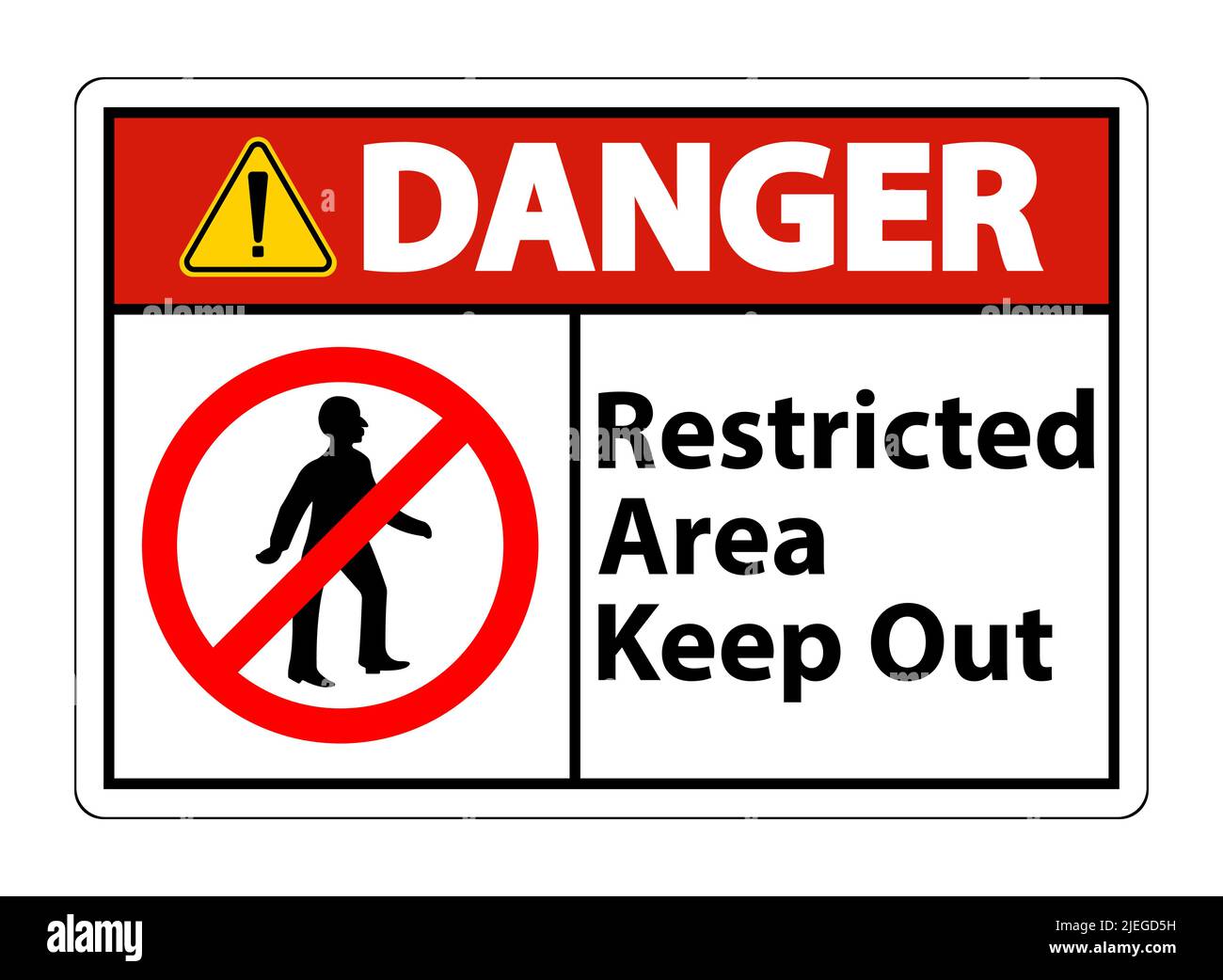 Restricted Area Keep Out Symbol Sign On White Background Stock Vector ...