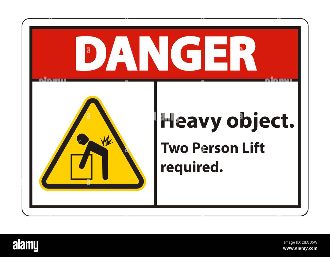 Two person heavy lift symbol Cut Out Stock Images & Pictures - Alamy