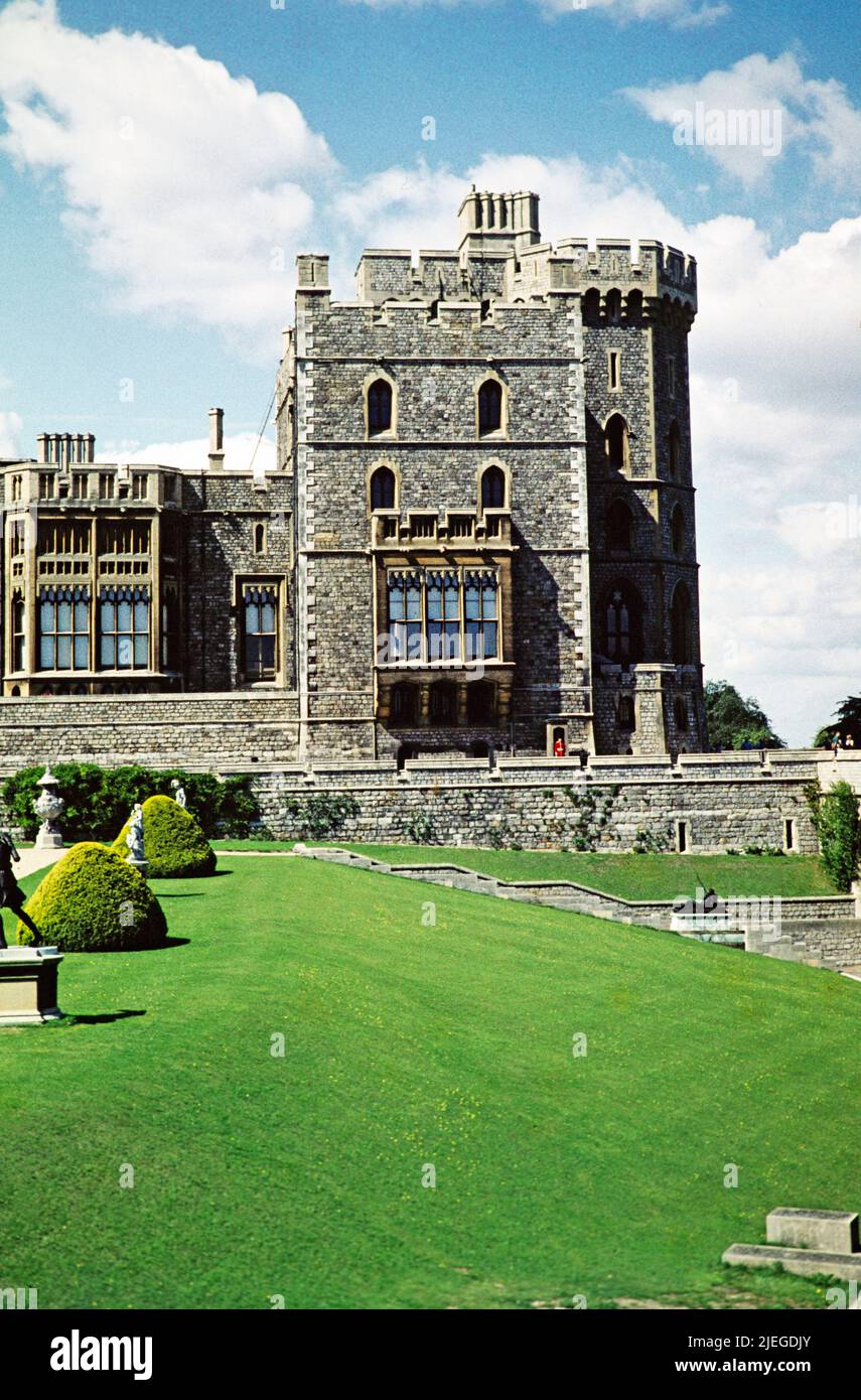Gardens and historic buildings of Windsor Castle, Berkshire, England ...