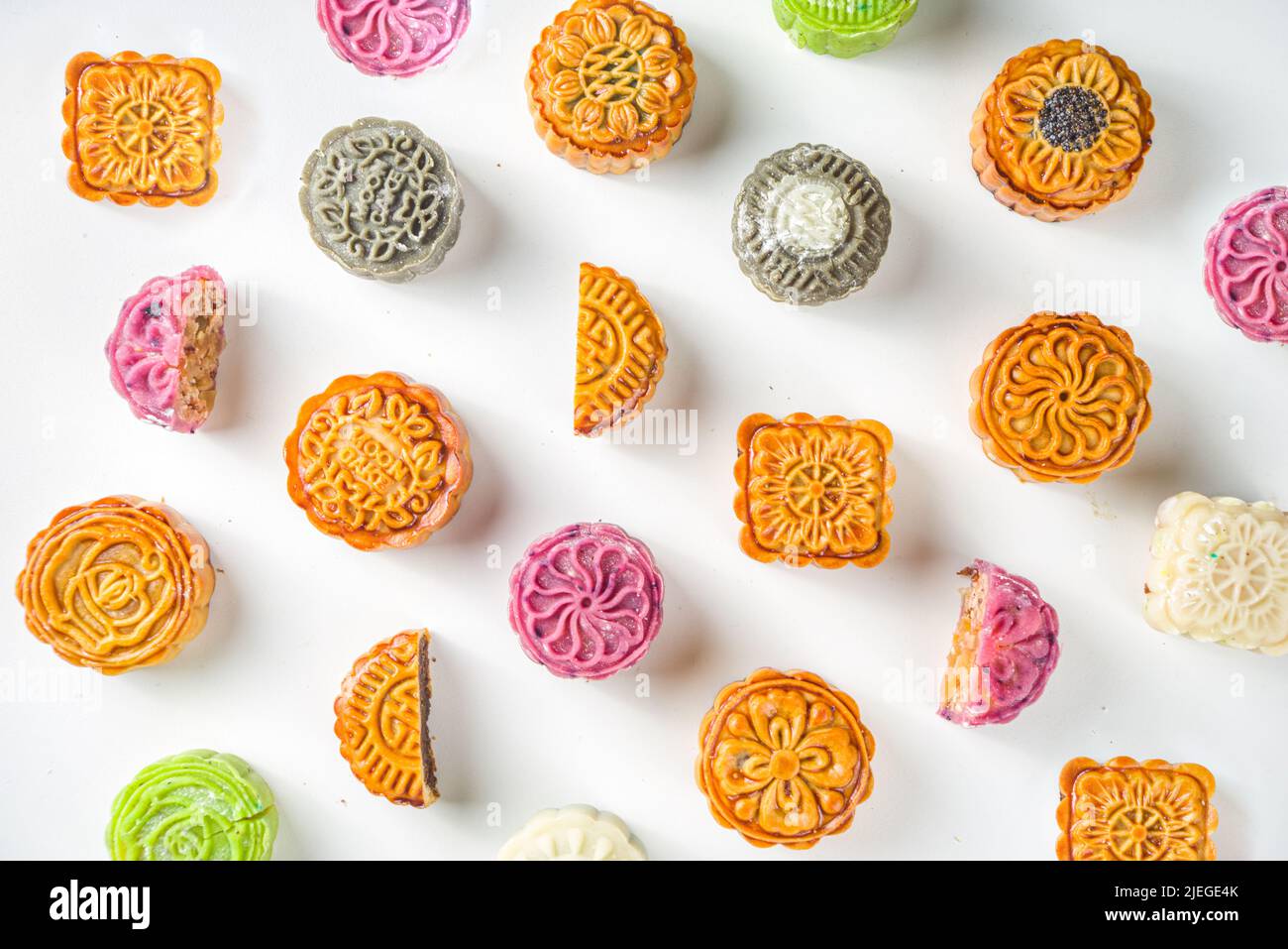 Traditional Chinese sweet dessert. Homemade Chinese snow skin and baked ...